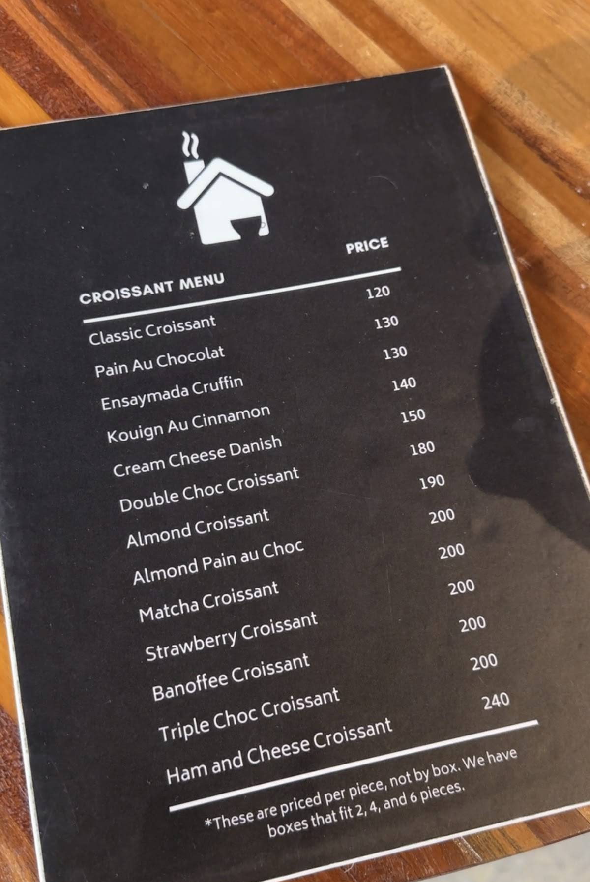 Menu at 5G Coffee House, Cebu City