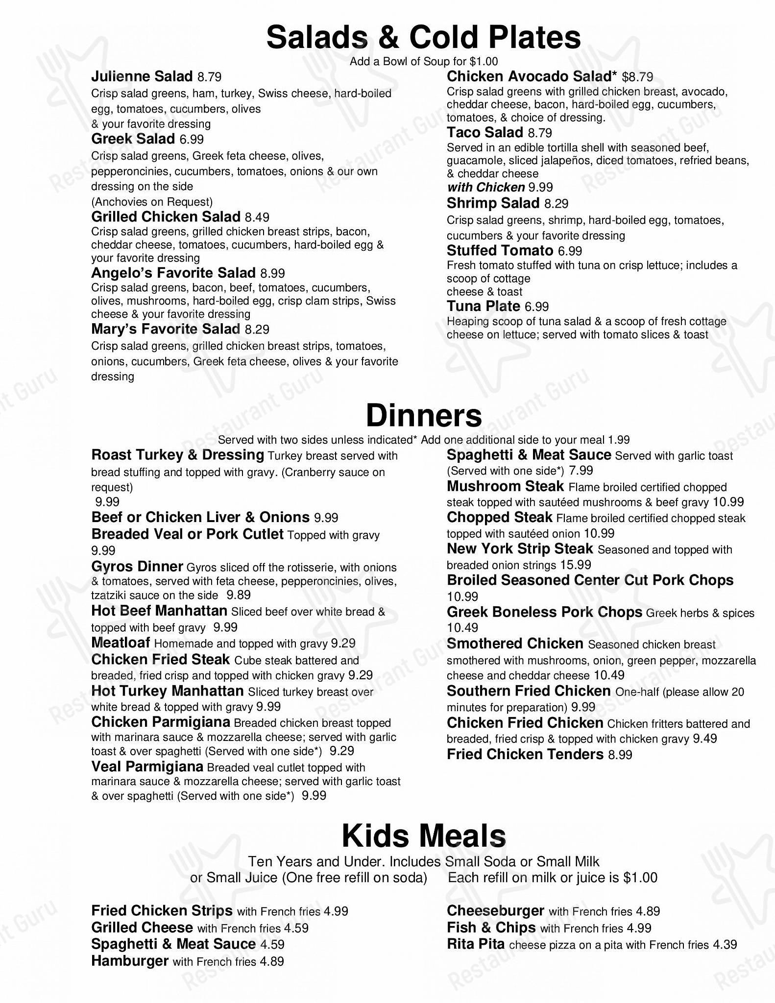 Menu at Cedar Lake Kitchen restaurant, Cedar Lake, W 133rd Ave