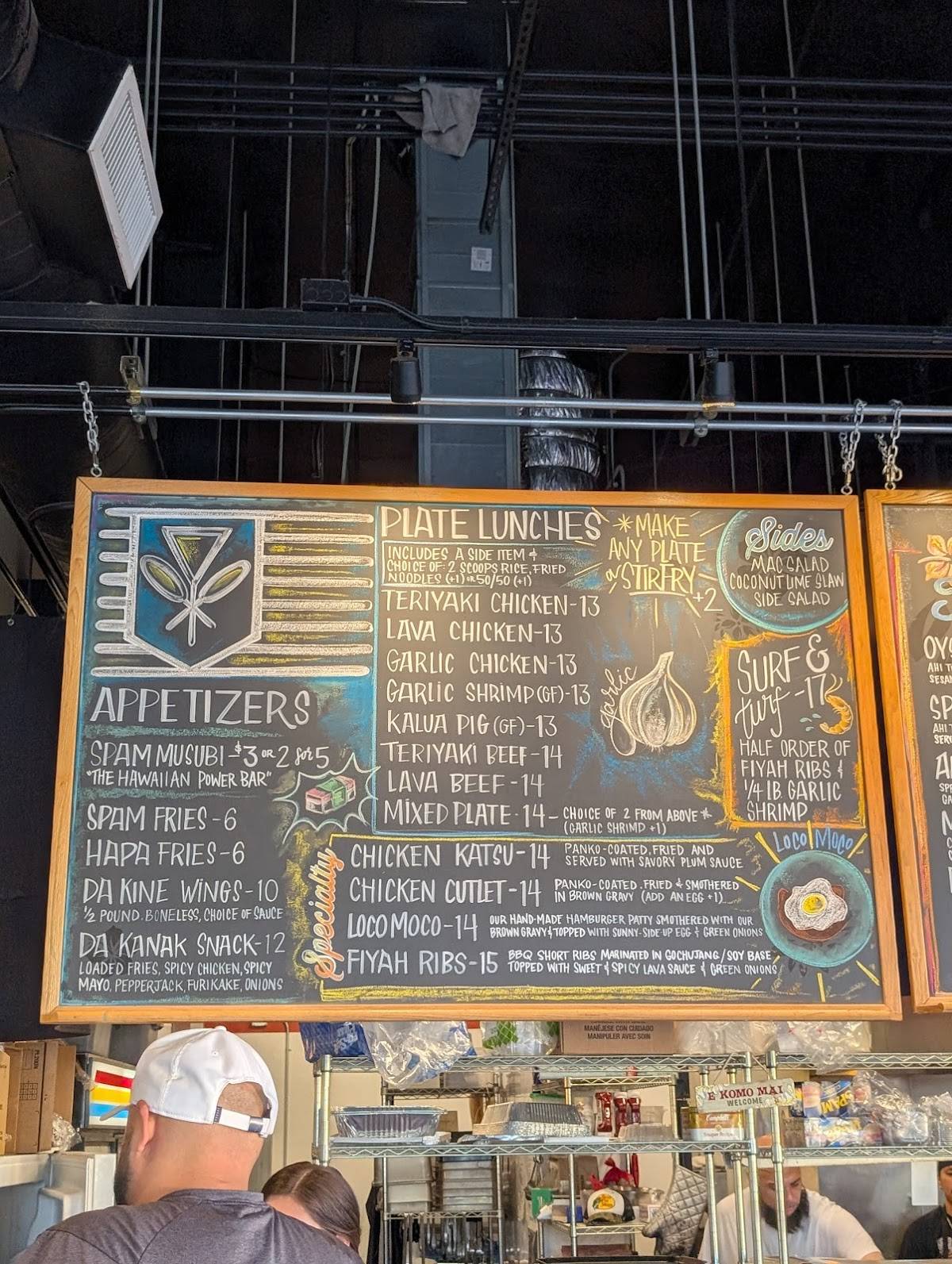 Menu at Chacha’s Hawaiian Grill restaurant, Eugene