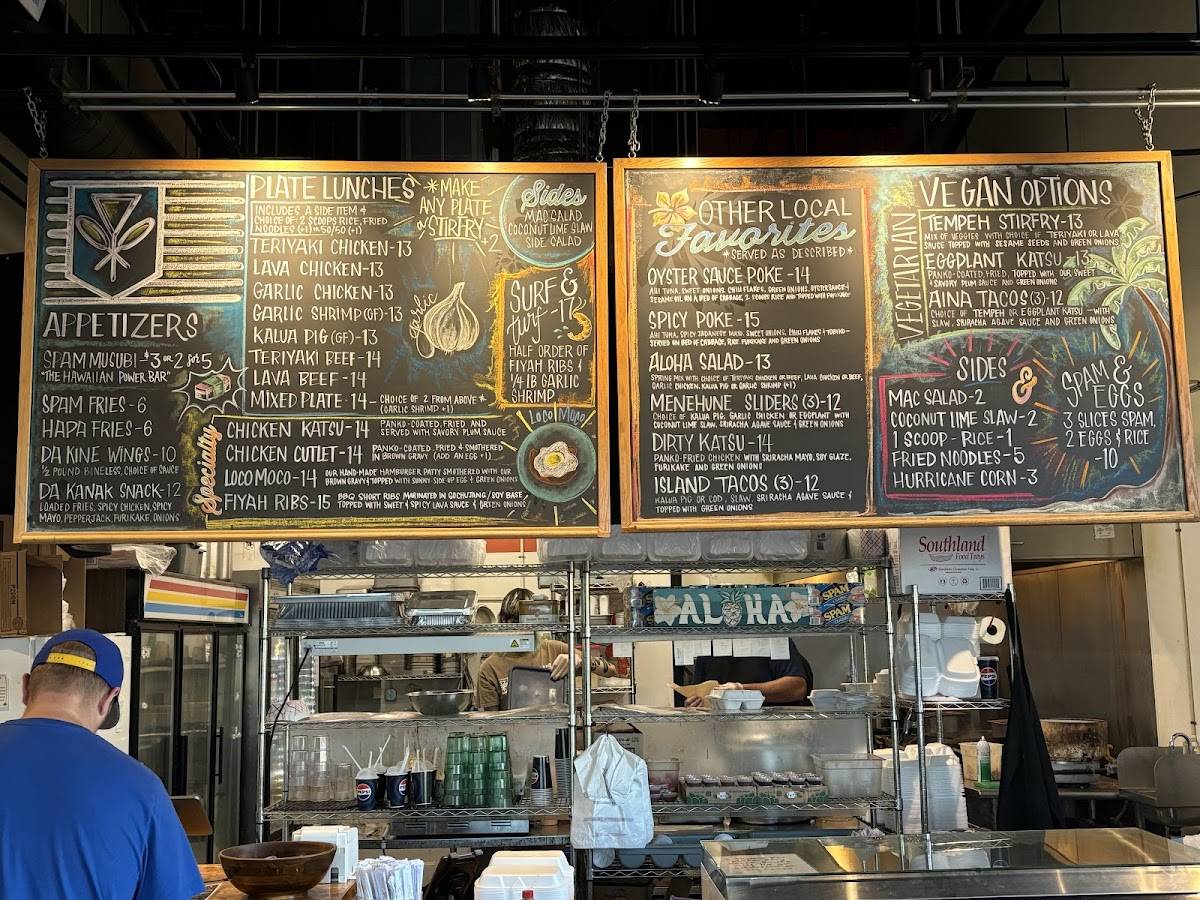 Menu at Chacha’s Hawaiian Grill restaurant, Eugene