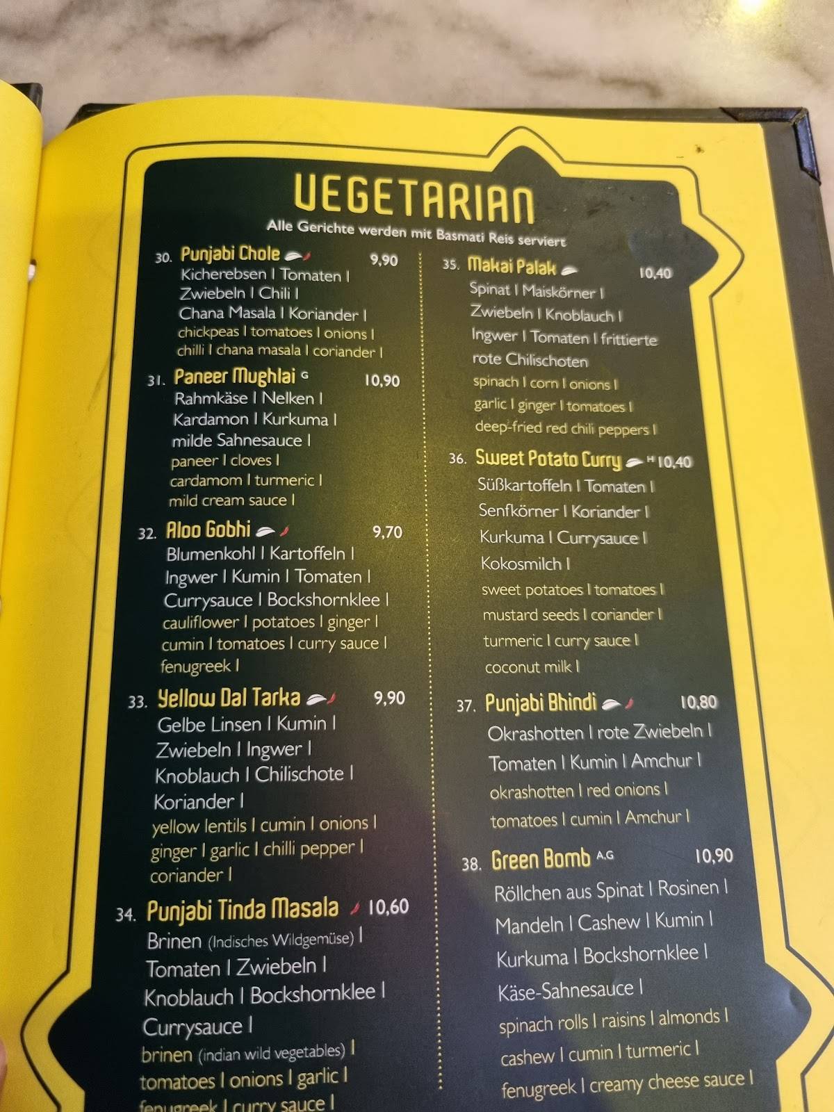 Speisekarte von Chaiwala restaurant, Berlin