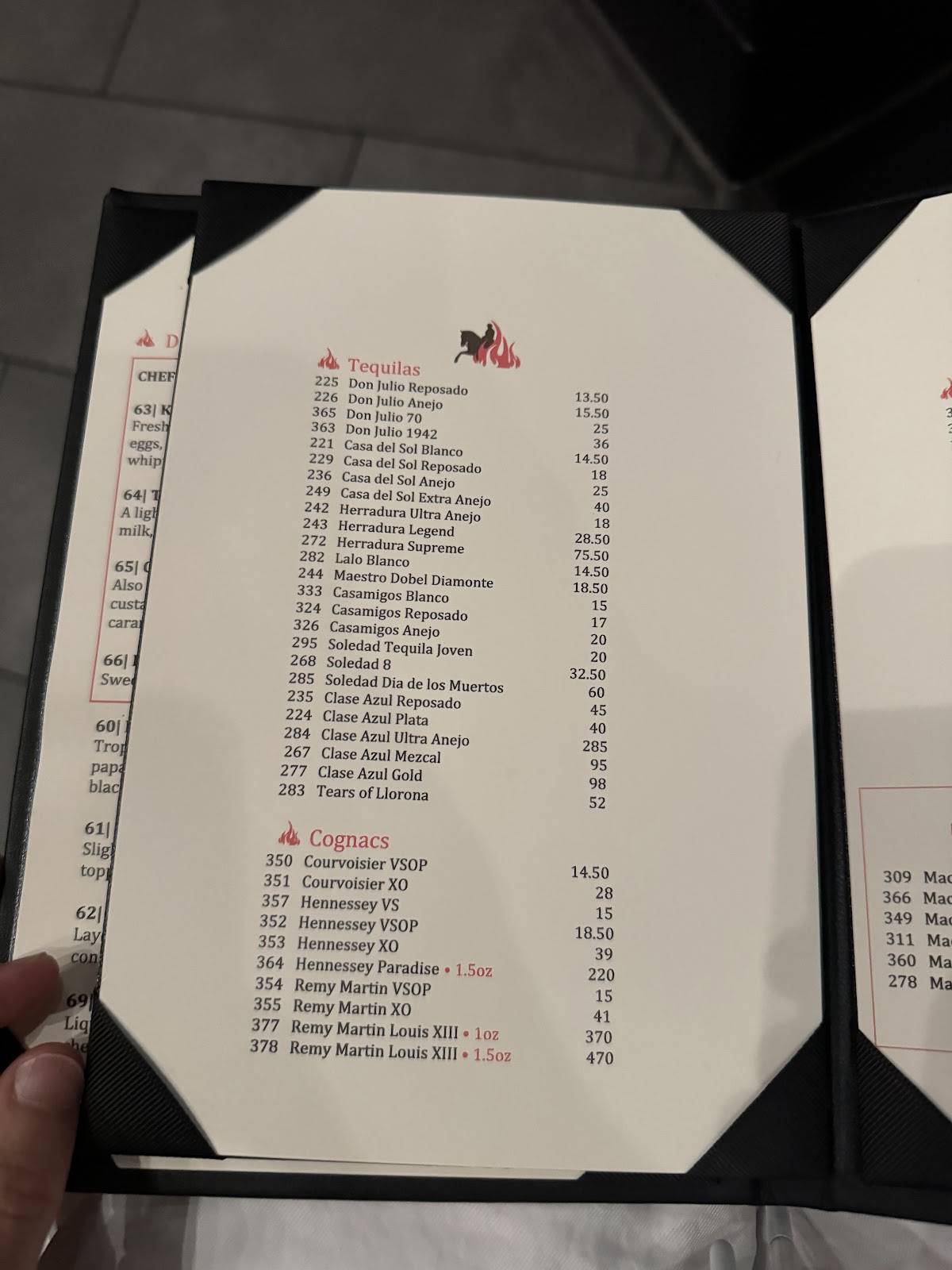 Menu at Chama Gaúcha Brazilian Steakhouse - Dallas-Fort Worth, Grapevine