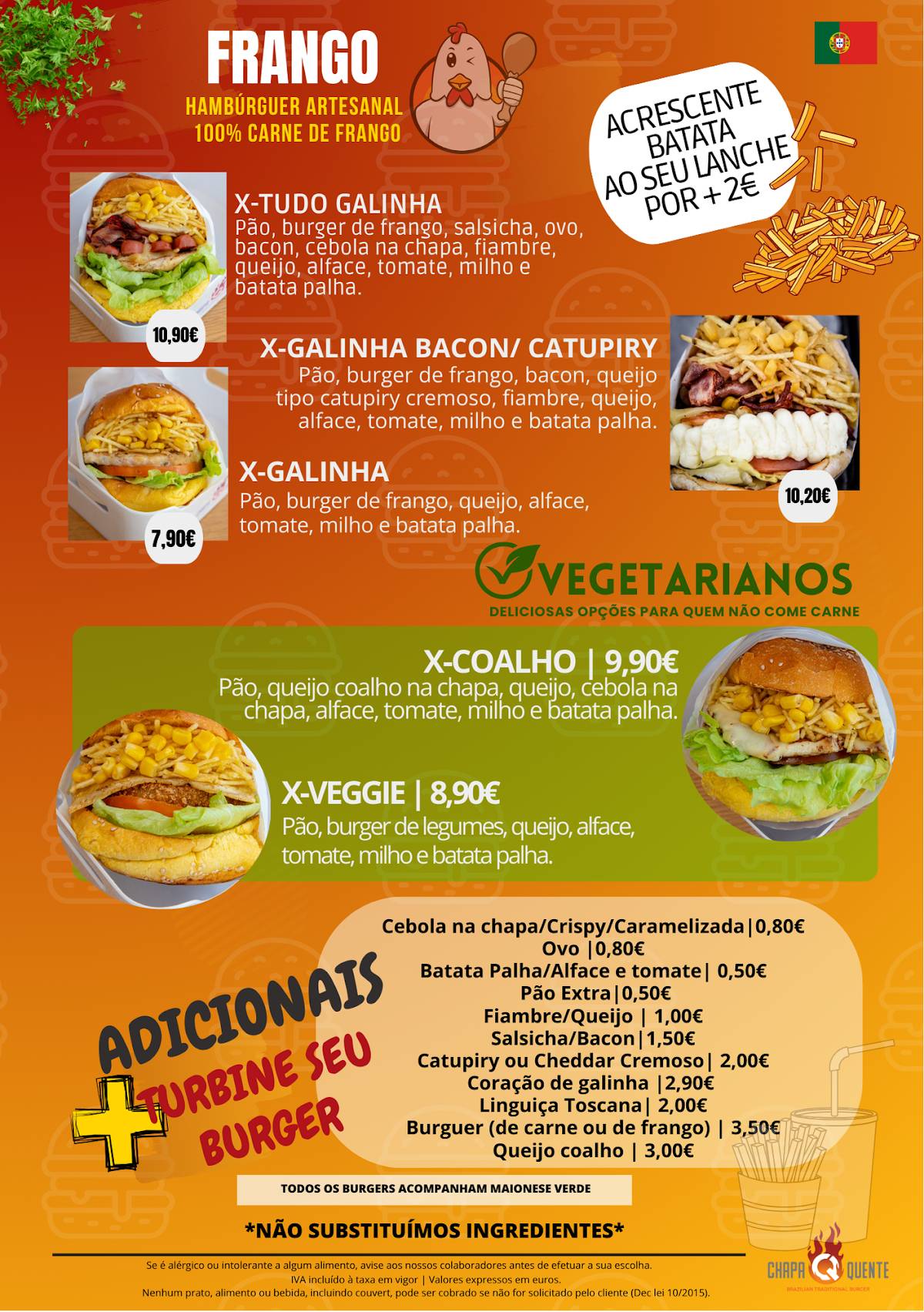 Carta del restaurante Chapa Quente - Brazilian Traditional Burger ...