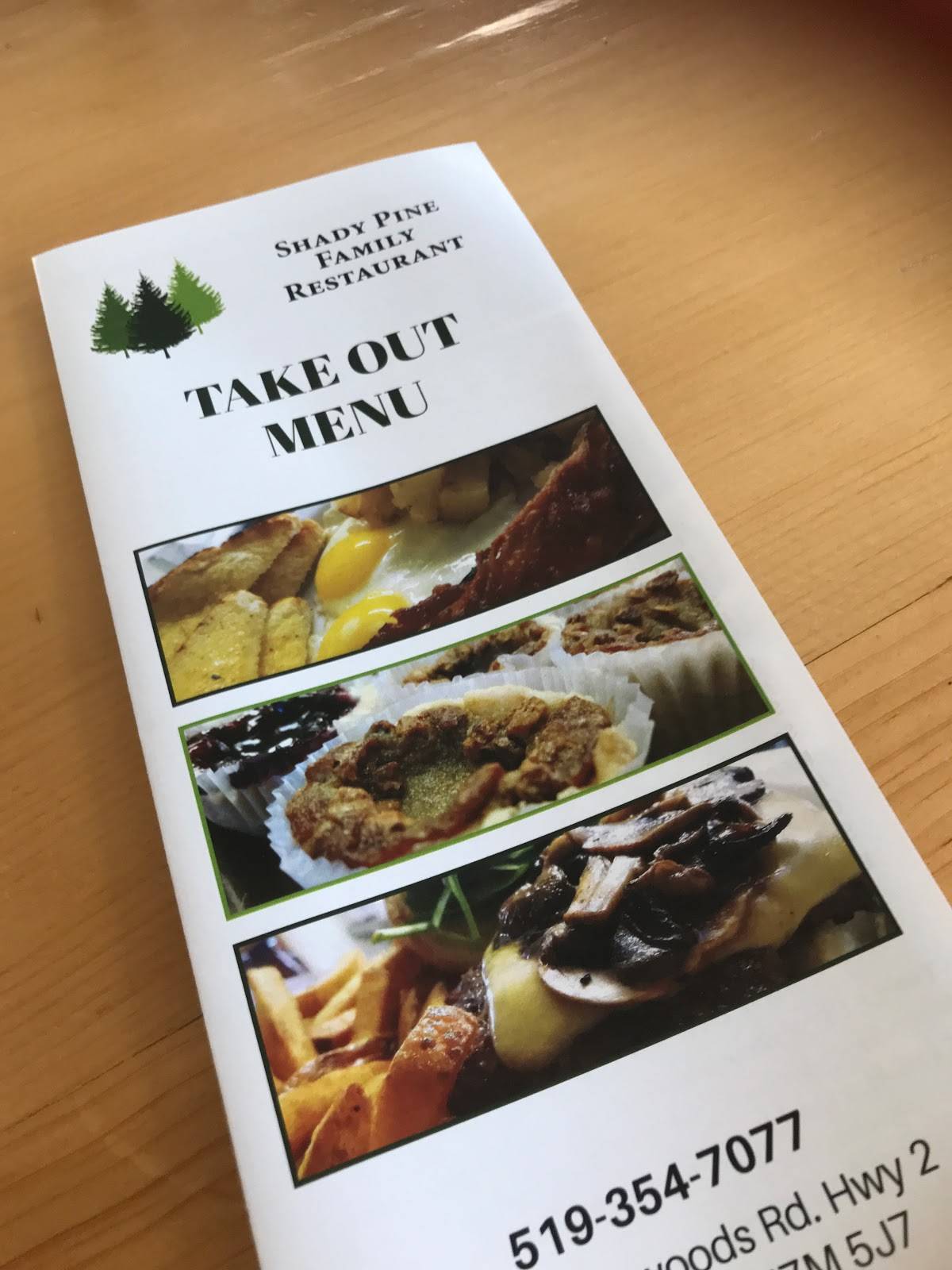 Menu at Shady Pine Family Restaurant, Chatham-Kent