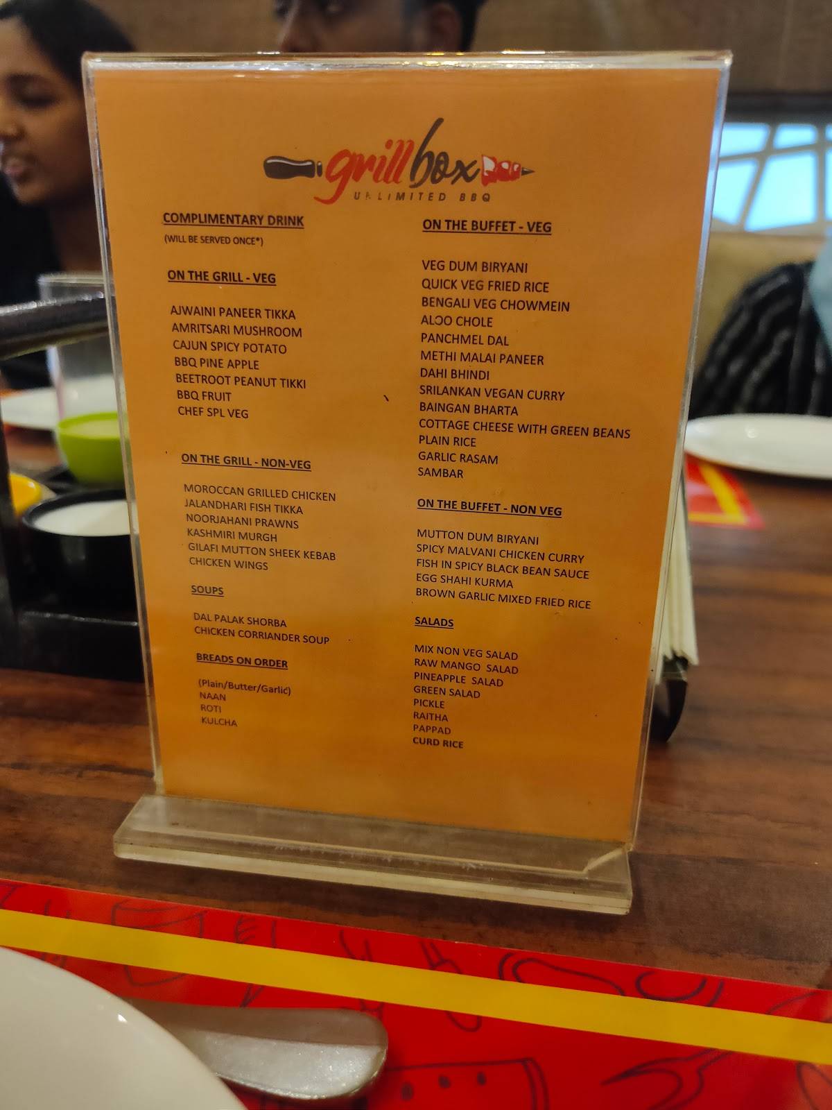 Menu at Grill Box R K Salai, Chennai, 25