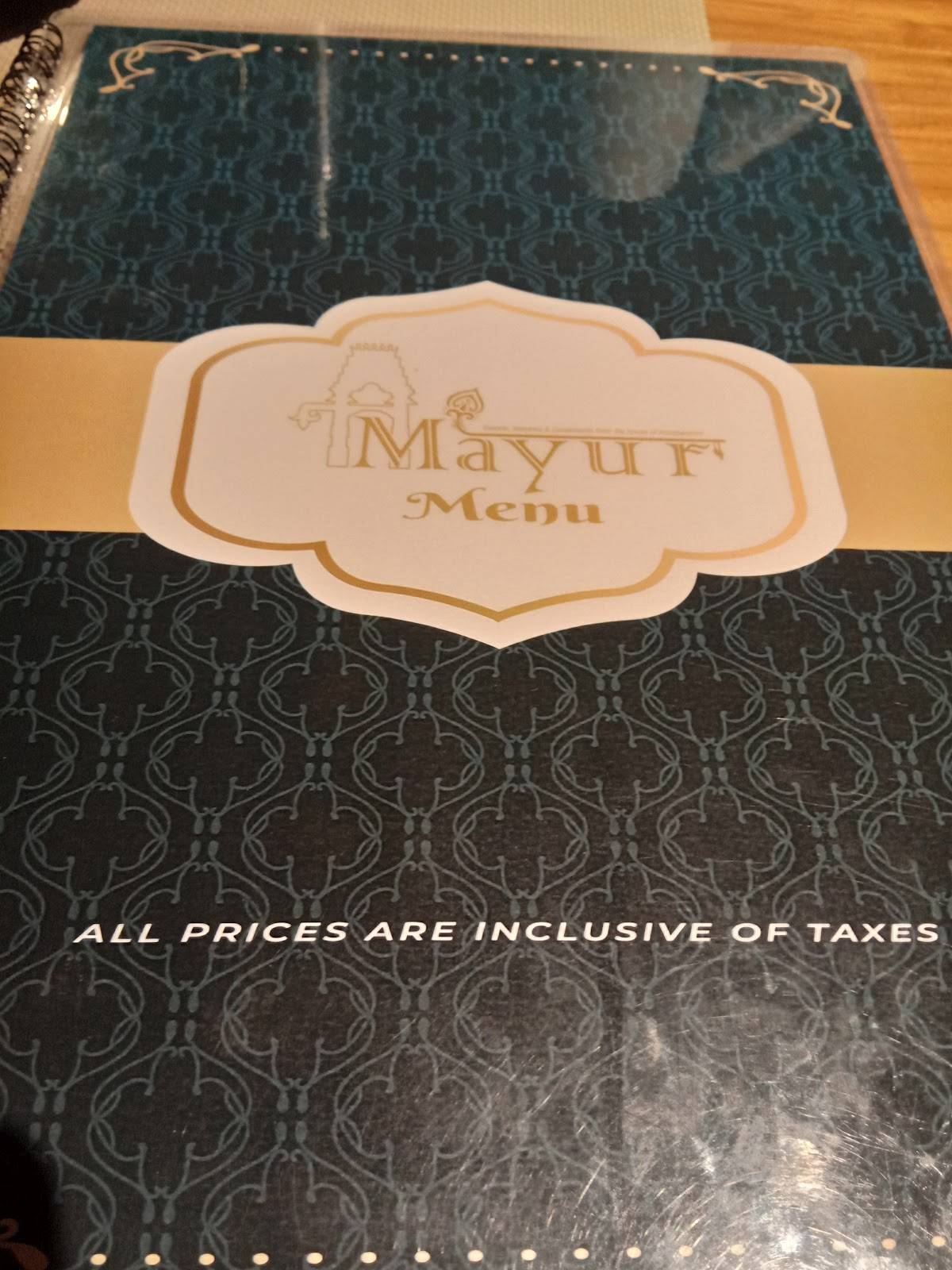 Menu at Mayur Sweets, Spices & Cafe (Unit of Annalakshmi SSS), Chennai