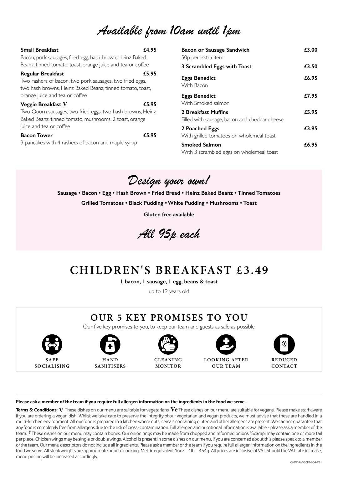 Menu at Cherry Tree pub & bar, Ely