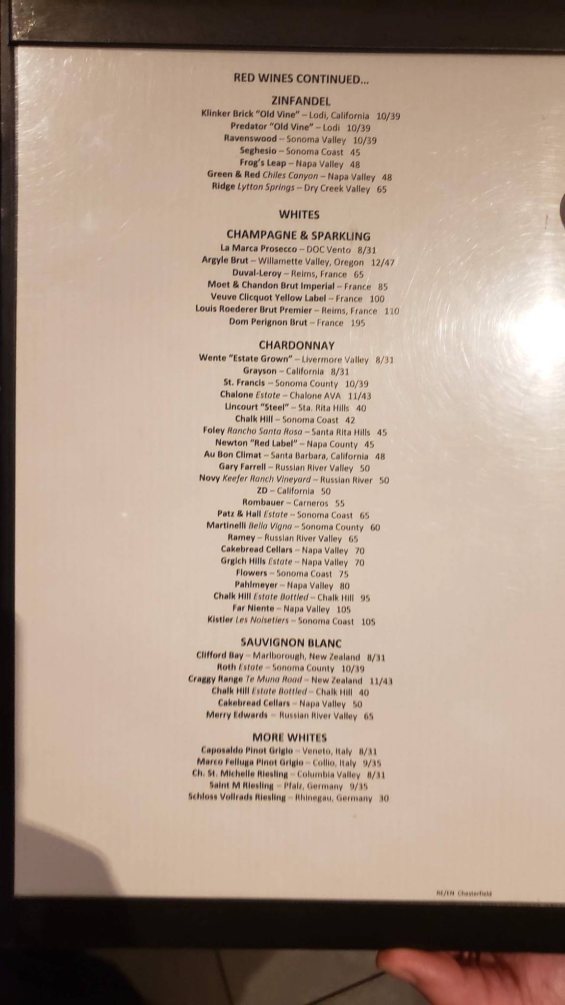 Menu at Stoney River Steakhouse and Grill, Chesterfield