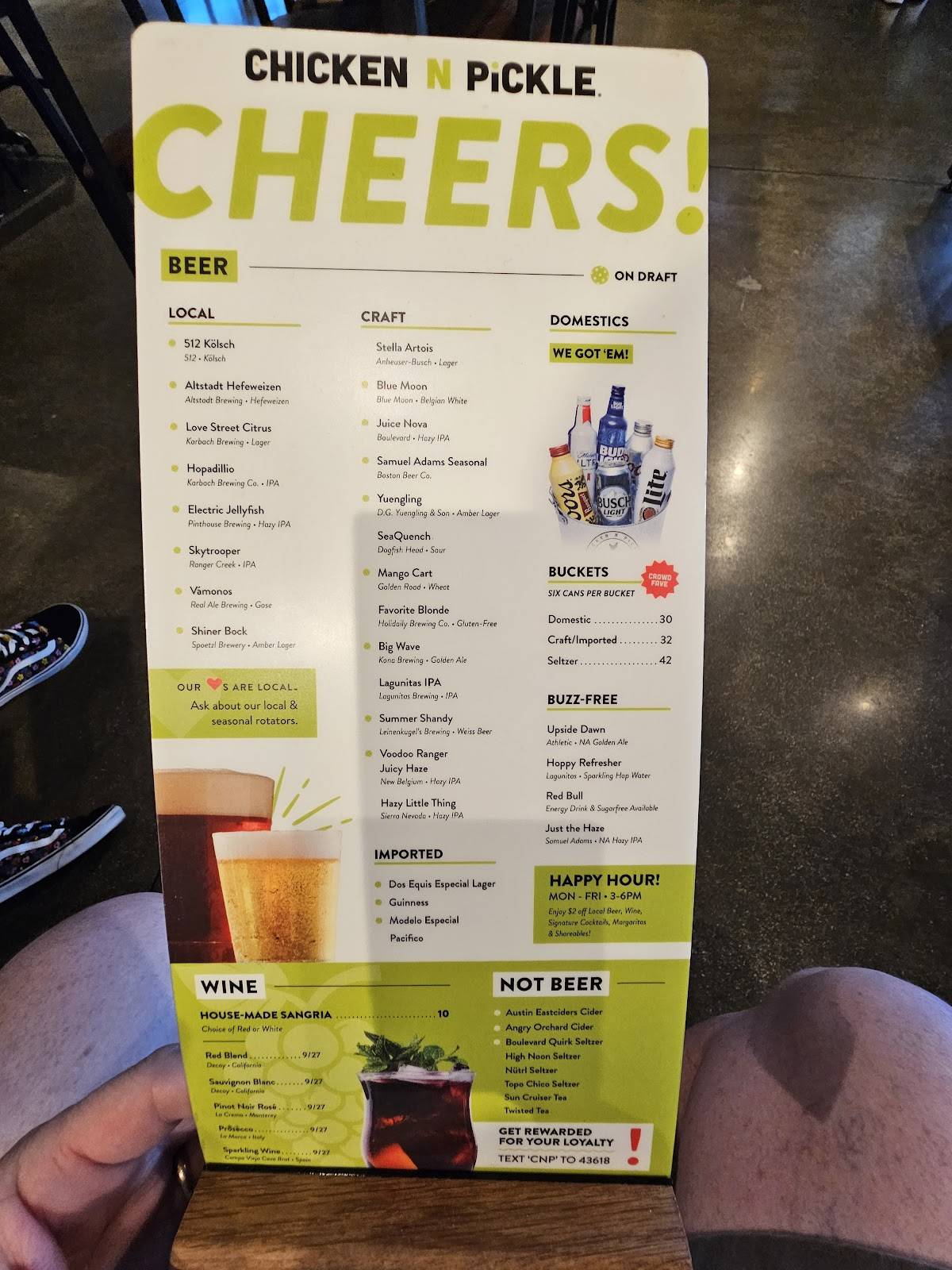 Menu at Chicken N Pickle - San Antonio restaurant, San Antonio
