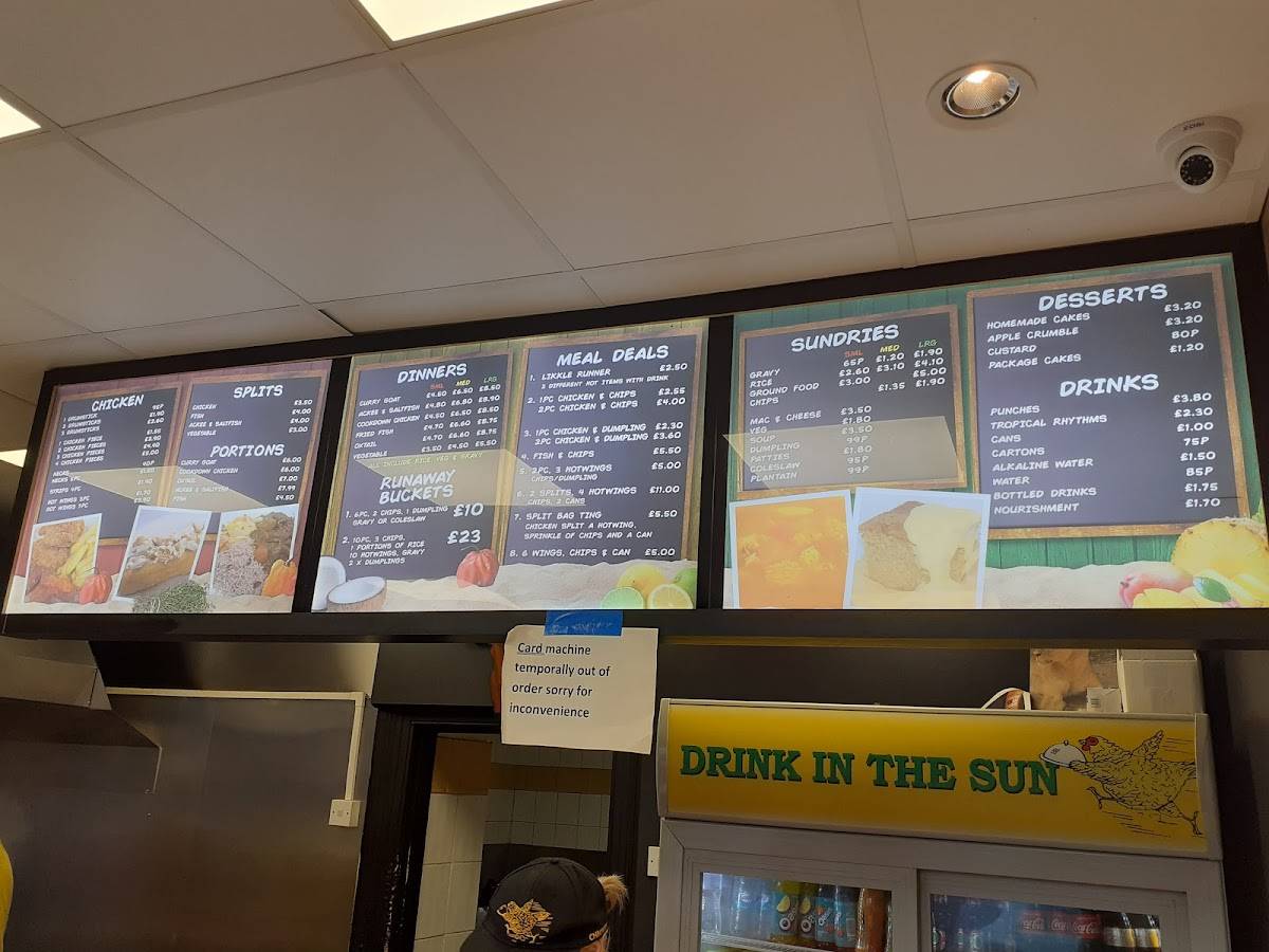 Menu at Chicken Run Manchester fast food, Manchester, 6 Yarburgh St