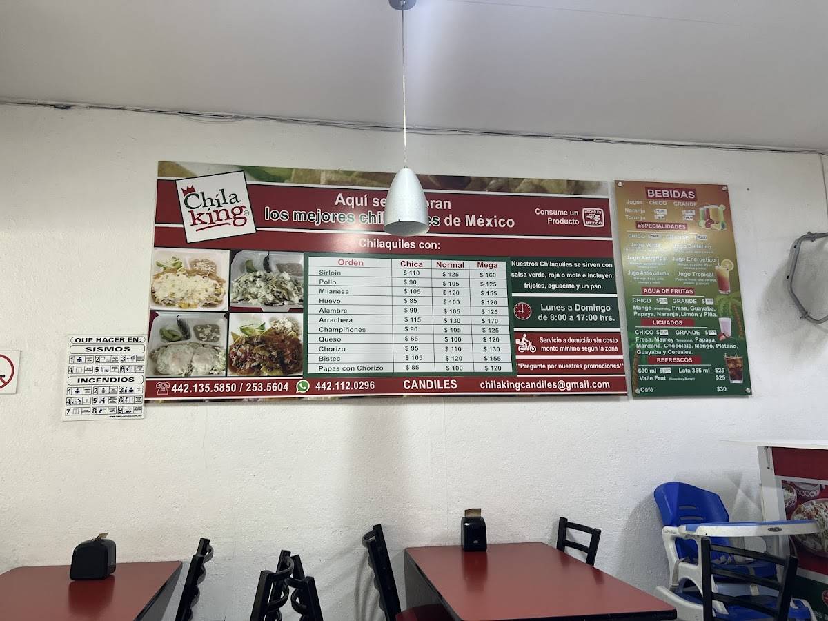 Carta del restaurante Chilaking candiles, Santiago del Querétaro, Av ...