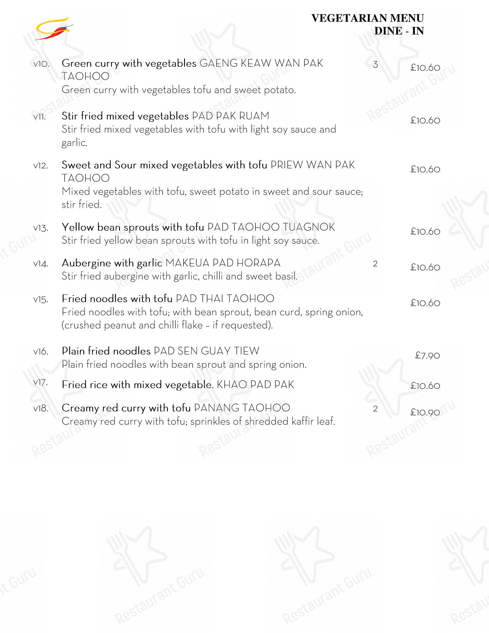 Menu at Chilli Club, Lymm
