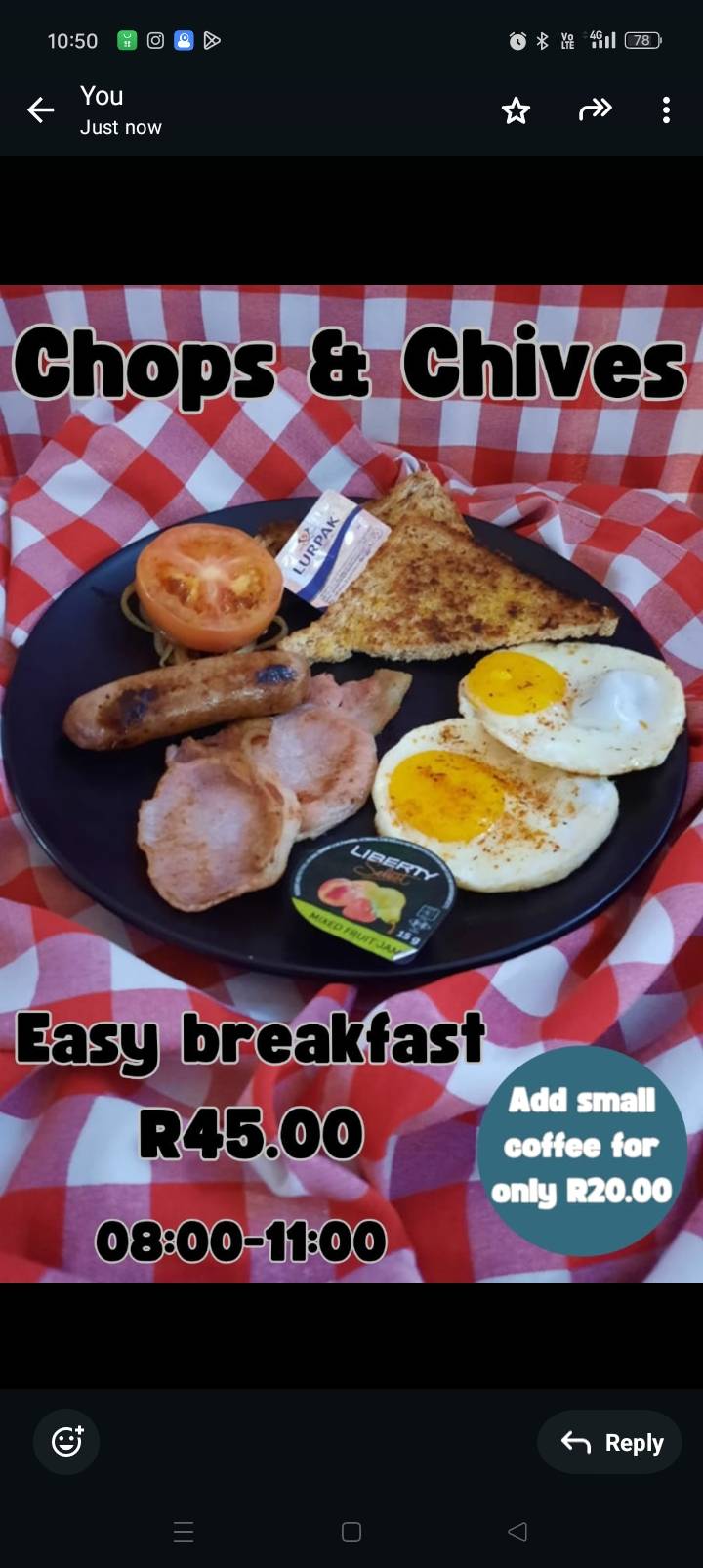 Menu at Chops And Chives restaurant, Mokopane
