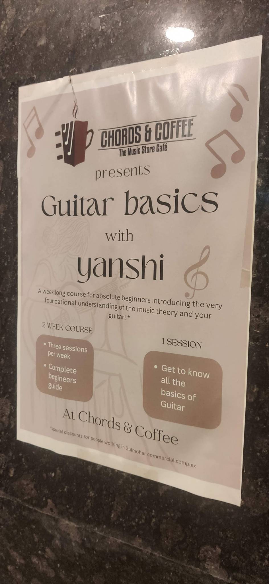 Menu at Chords and Coffee - The Music Store Café, New Delhi