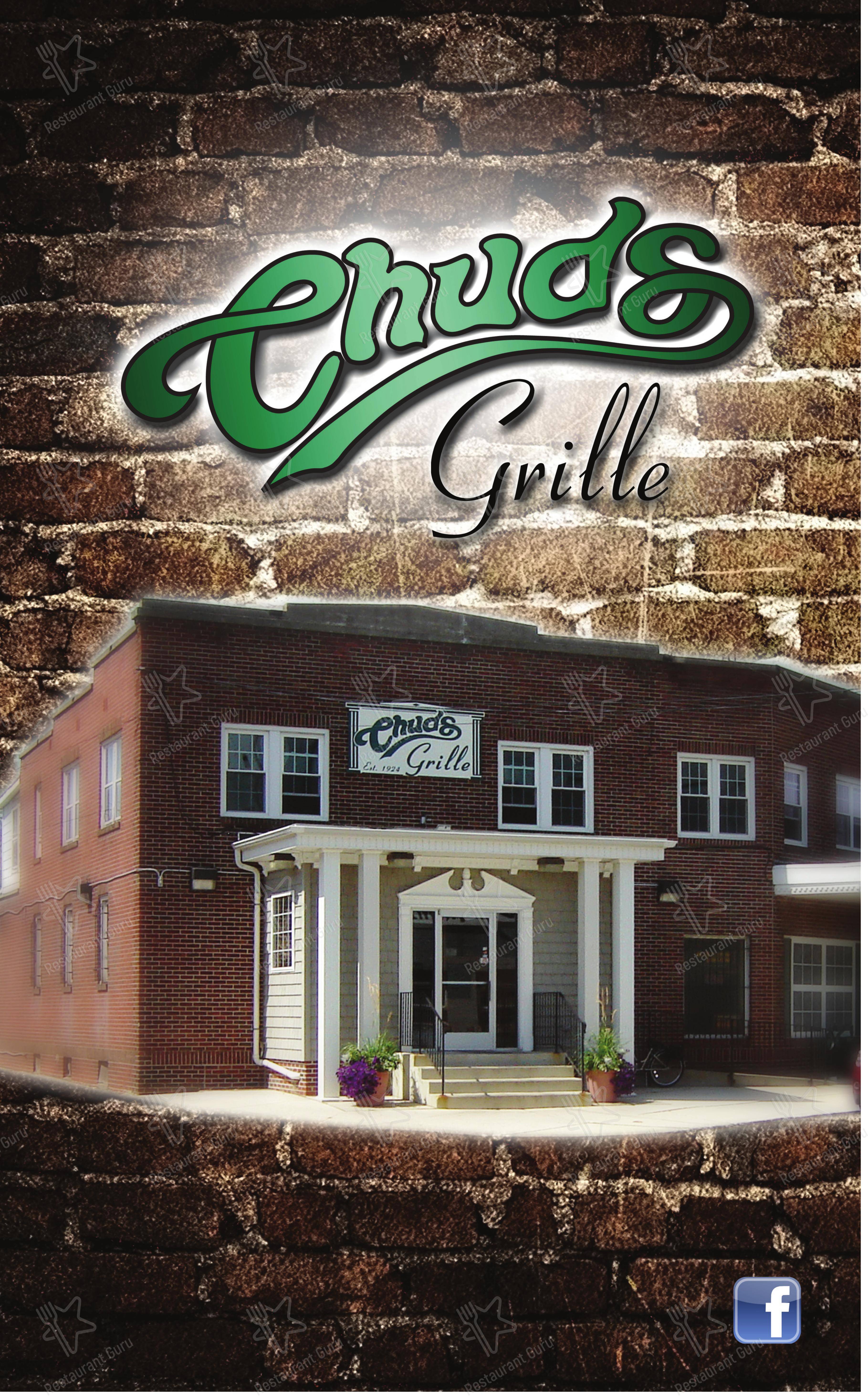 Menu at Chud's Grille restaurant, Fremont