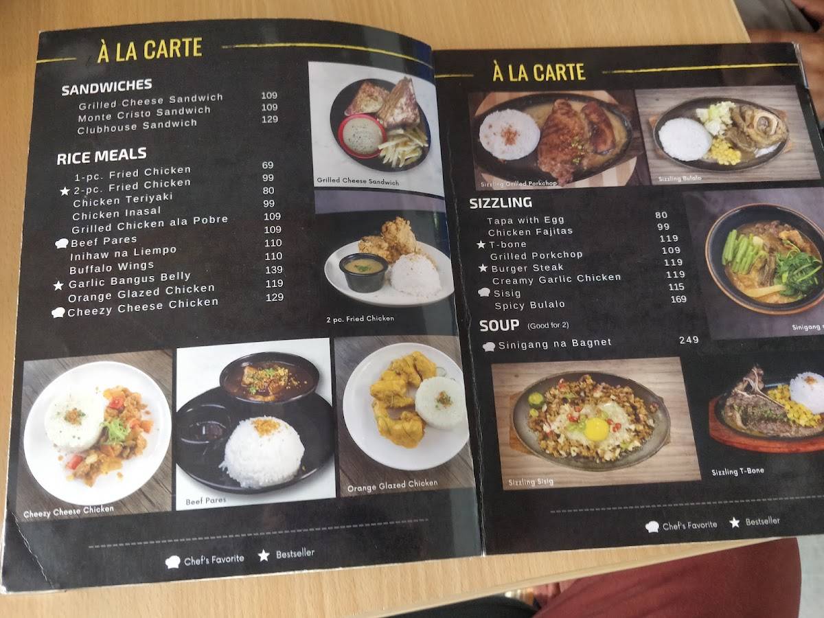 Menu at Chums Restaurant, General Trias
