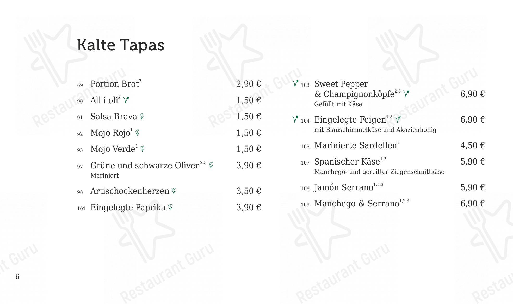 Speisekarte von Chuzo pub & Bar, Dortmund