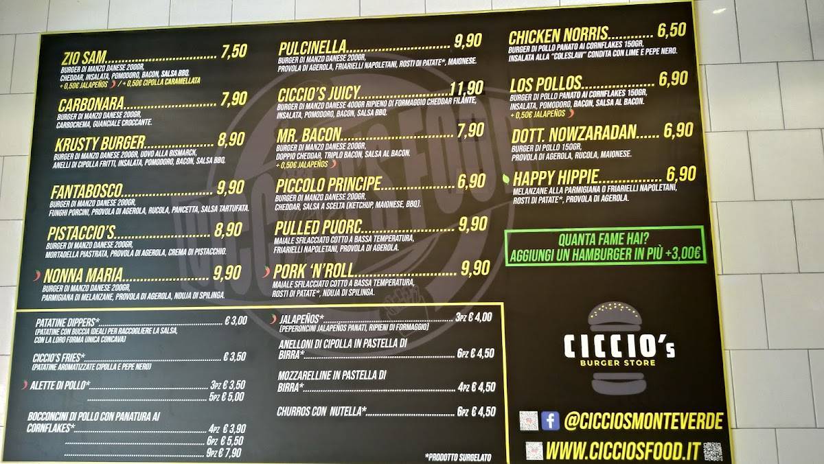 Speisekarte von kebab da luigi restaurant, ROM