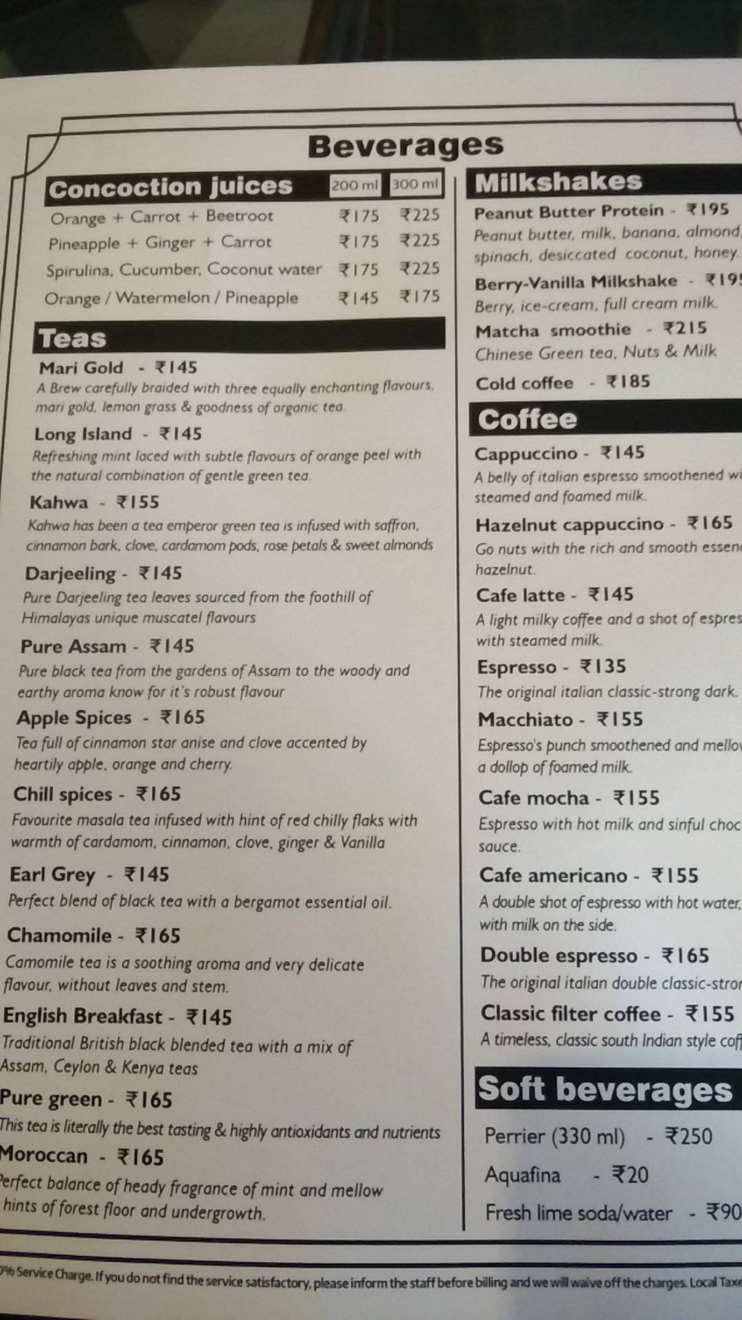 Menu at Ciclo Cafe & Bicycle Shop, Bengaluru