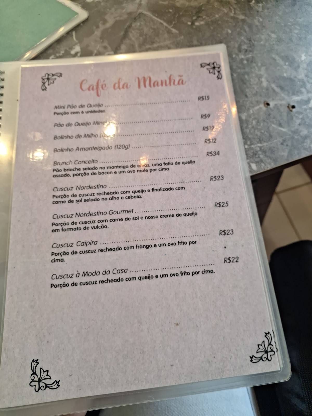 Menu em Cinnamon Conceito (Cafeteria&Coworking), Guaramiranga