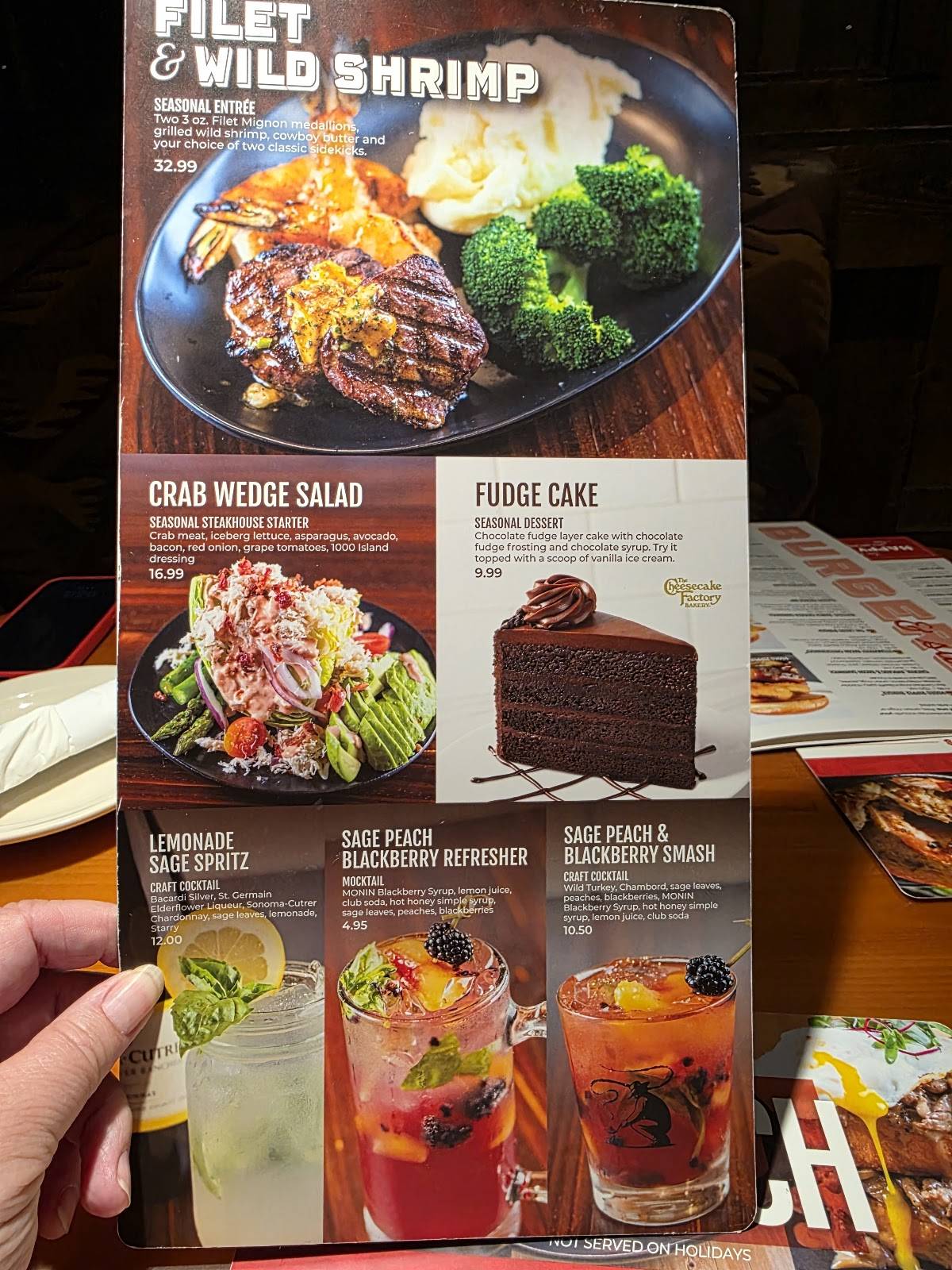 Menu at Black Angus Steakhouse, Citrus Heights, Greenback Ln