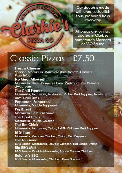 Menu at Clarks Bakery, Dundee, Unit 3 Annfield Row
