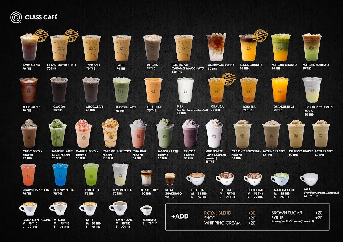 Carta de Class Café, Kham Riang