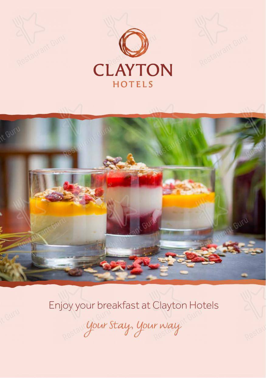 Menu at Clayton Hotel Dublin Airport pub & bar, Ireland
