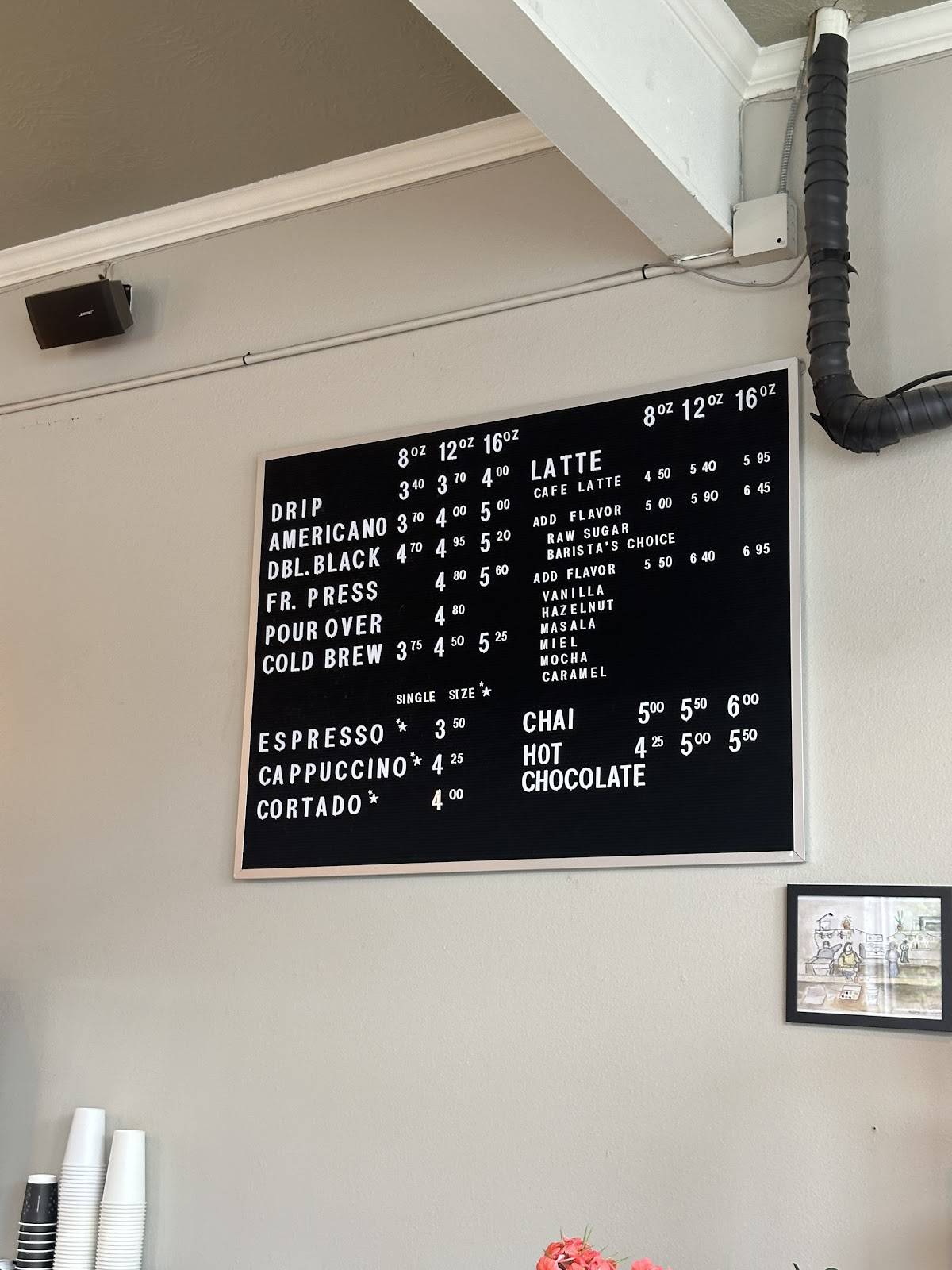 Menu at Coffea Roasterie and Espresso Bar, Sioux Falls, 200 S Phillips Ave