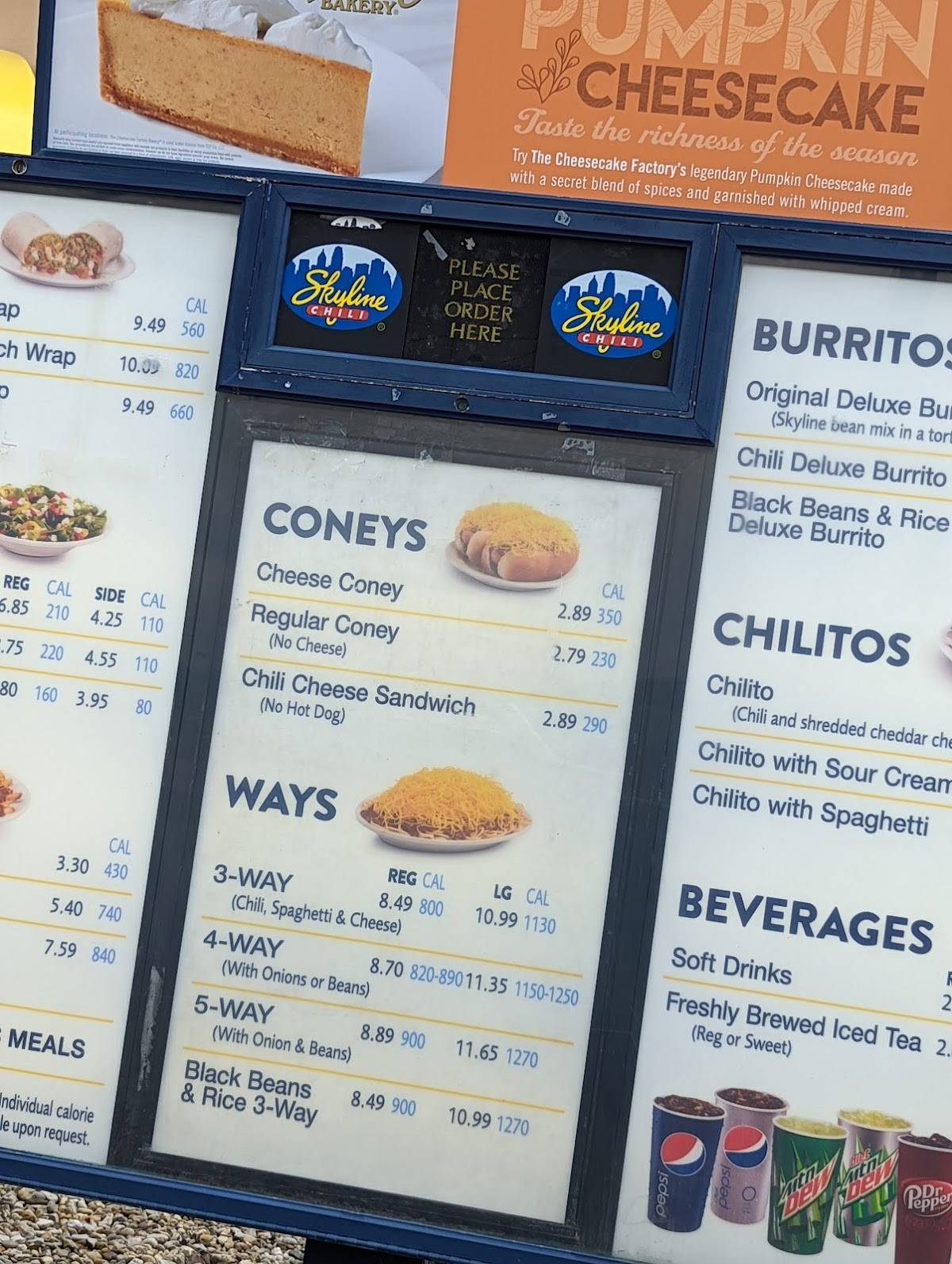 Menu at Skyline Chili fast food, Columbus, S High St