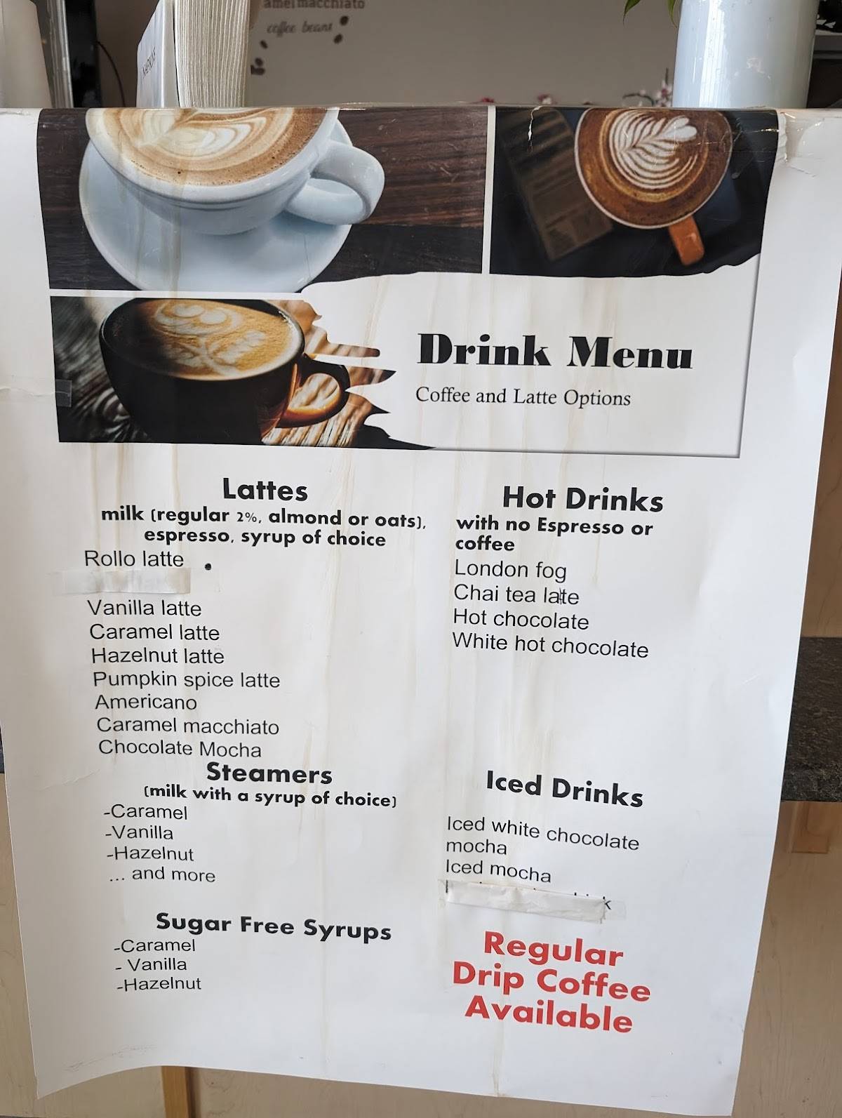 Menu at Cool Beans Café, Fort Saint John