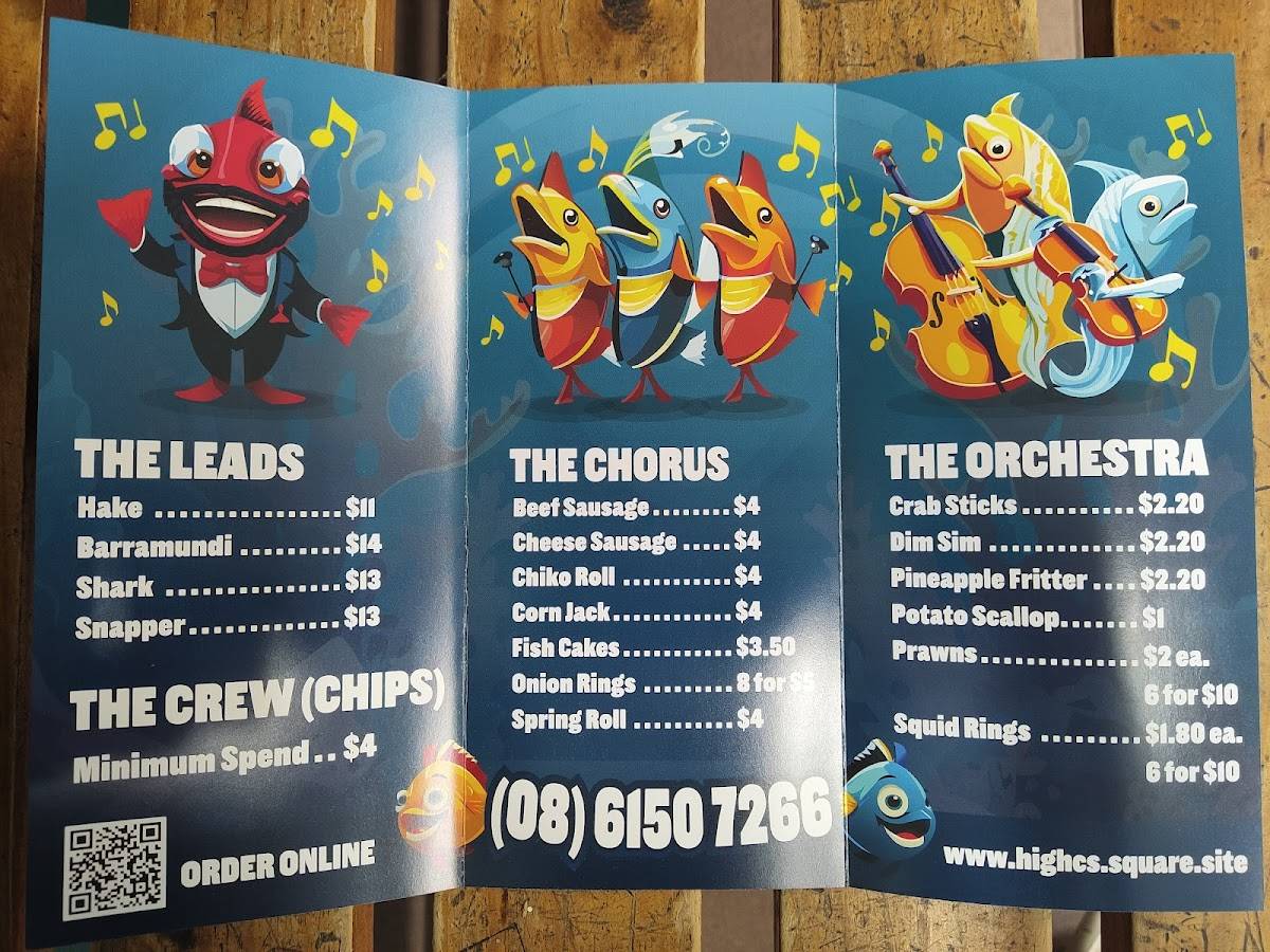 Menu at Coolbellup Fish and Chips - High C’s Fish and Chips restaurant ...