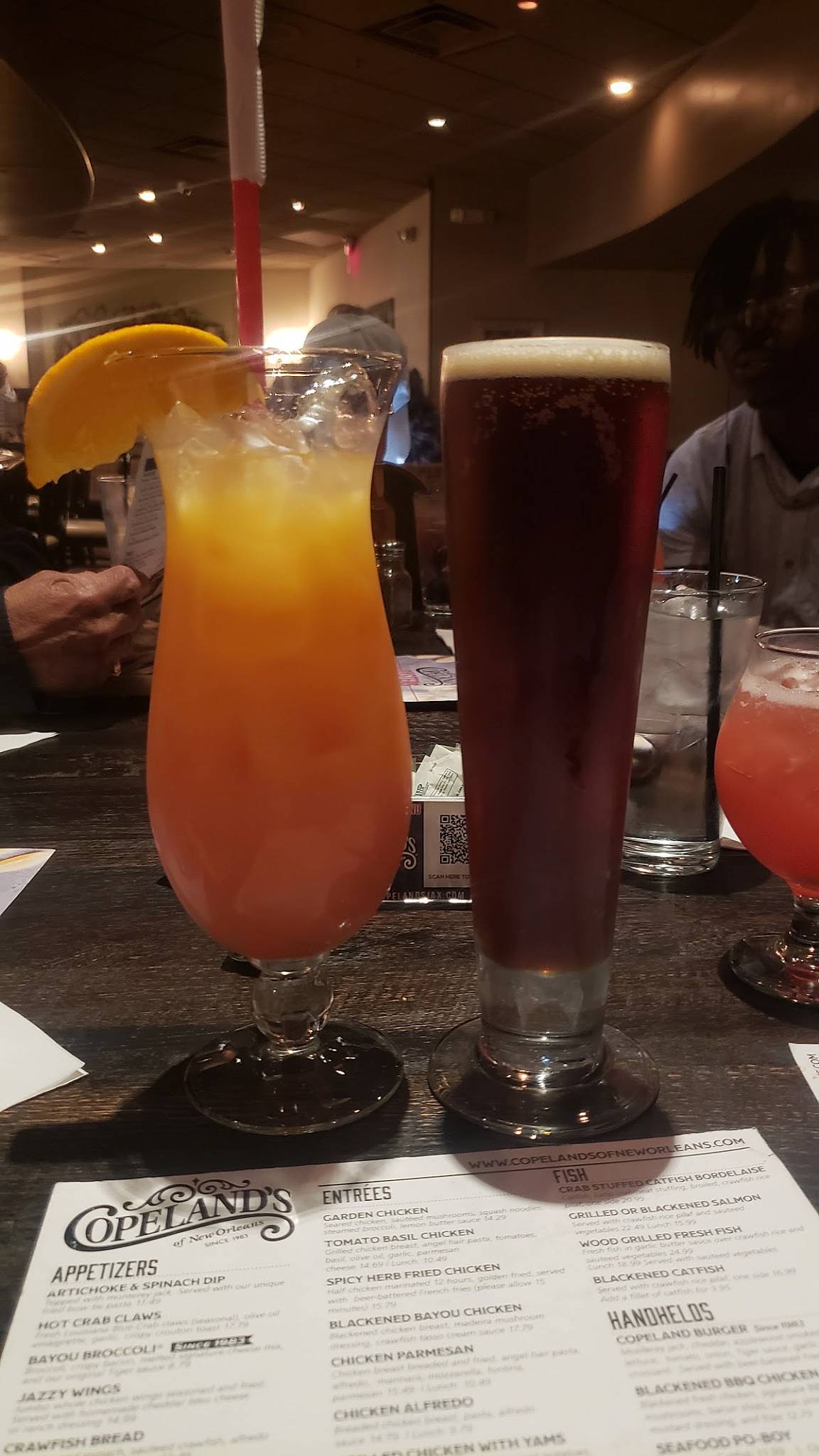 Menu at Copeland's of New Orleans steakhouse, Jacksonville
