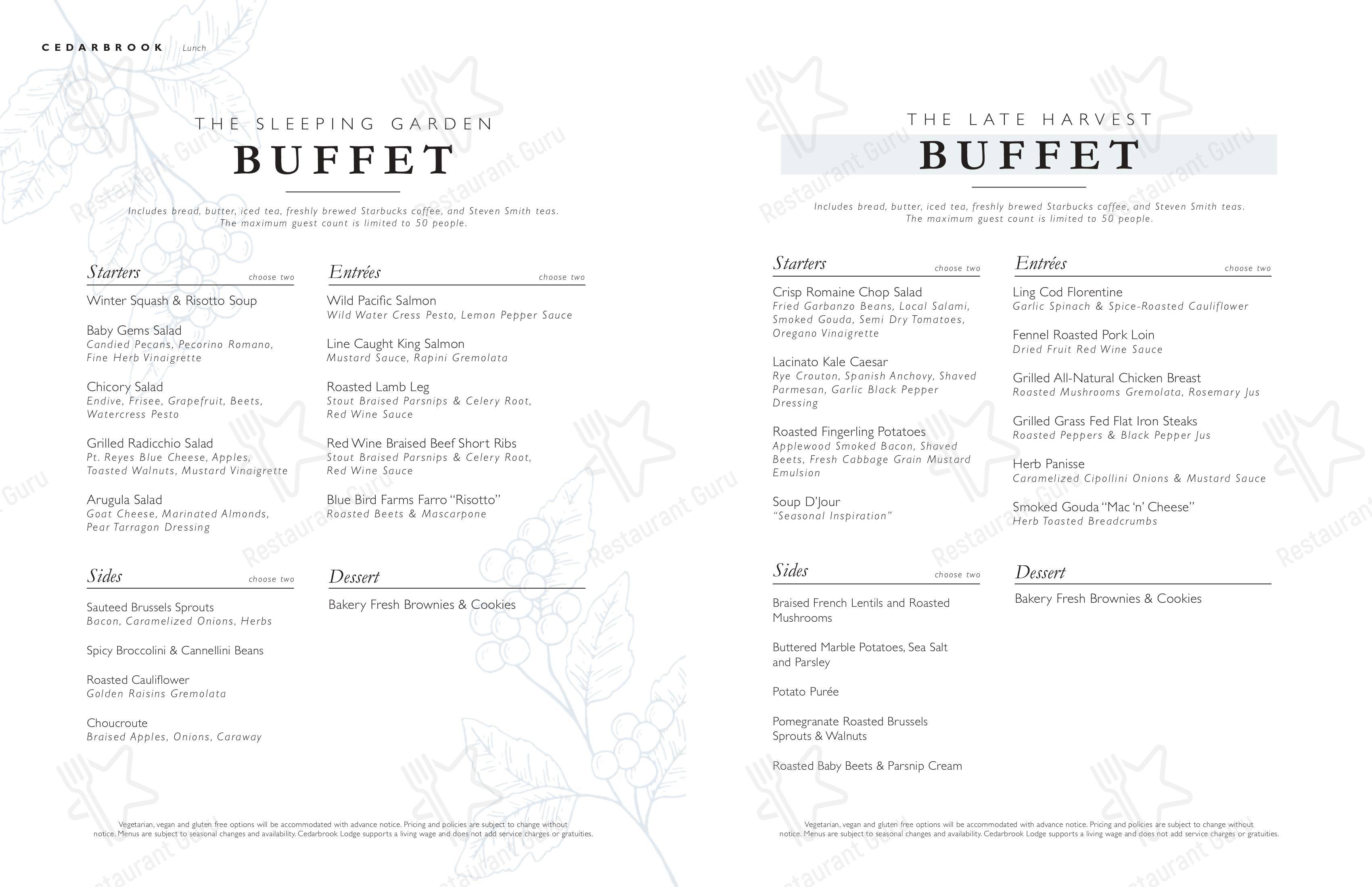 Menu at Copperleaf Restaurant & Bar, SeaTac