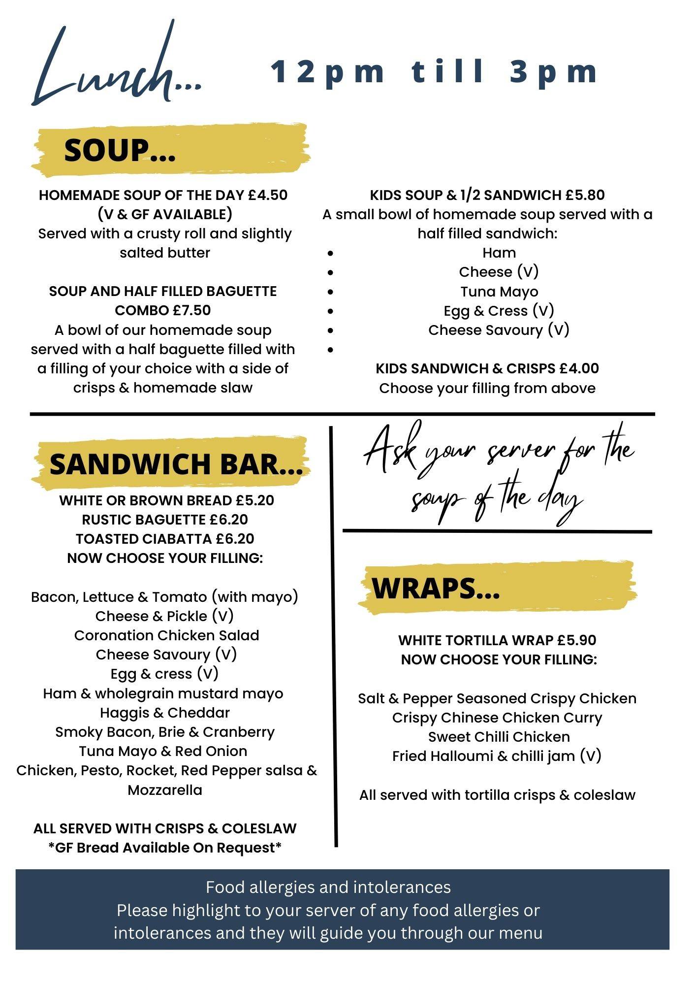 Menu at Corner House Hotel pub & bar, Annan