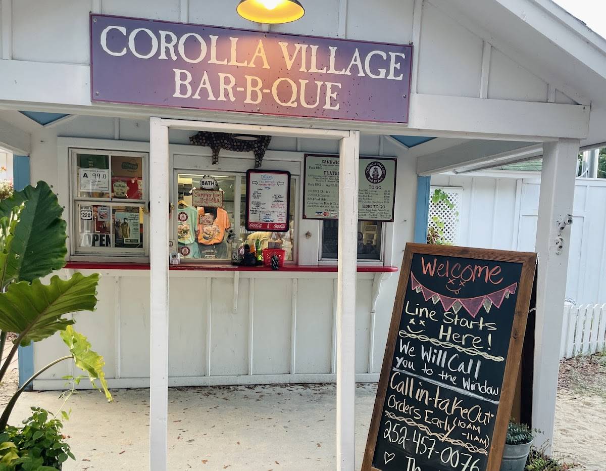 Menu at Corolla Village Barbecue, Corolla