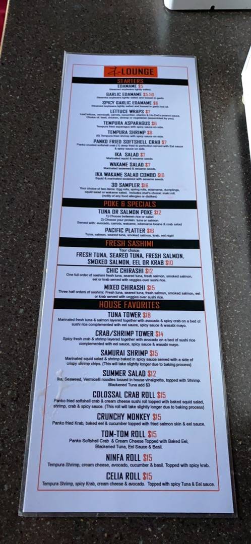 Menu at Hu-Dat Noodle House restaurant, Corpus Christi, S Staples St #102