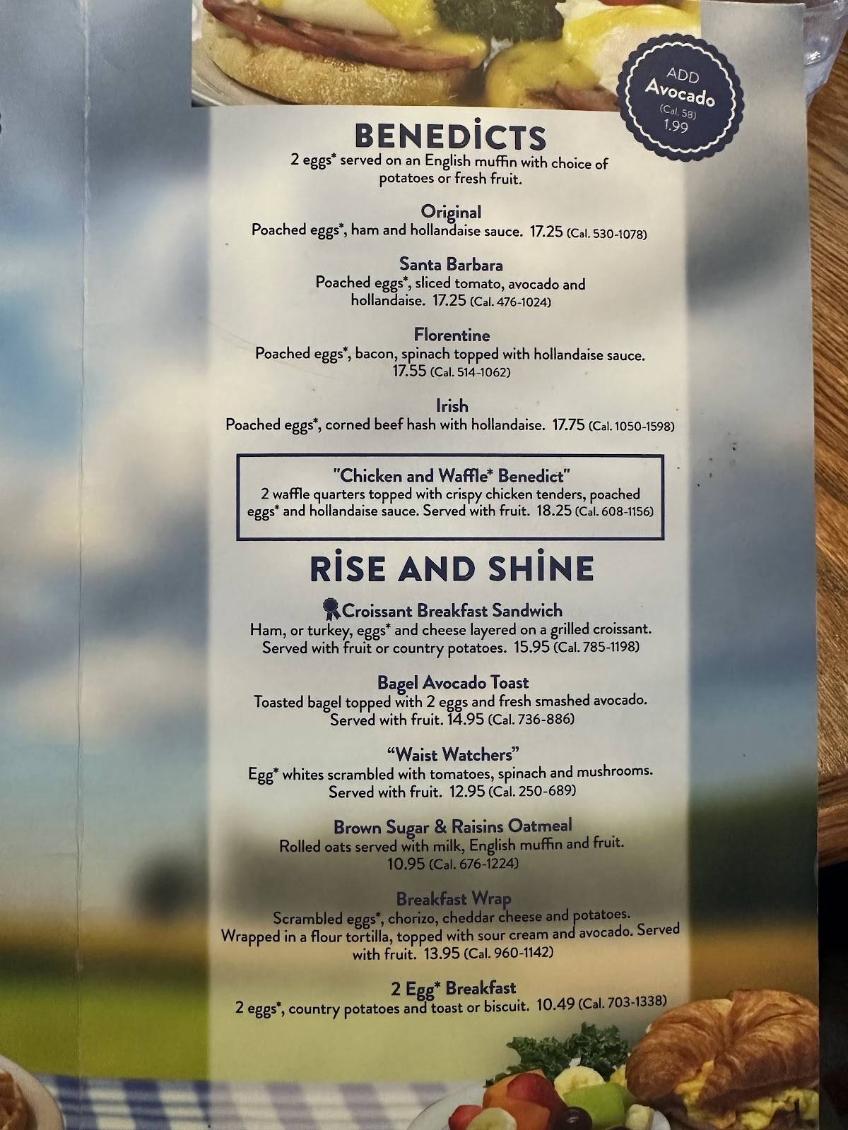 Menu at Country Waffles restaurant, Woodland