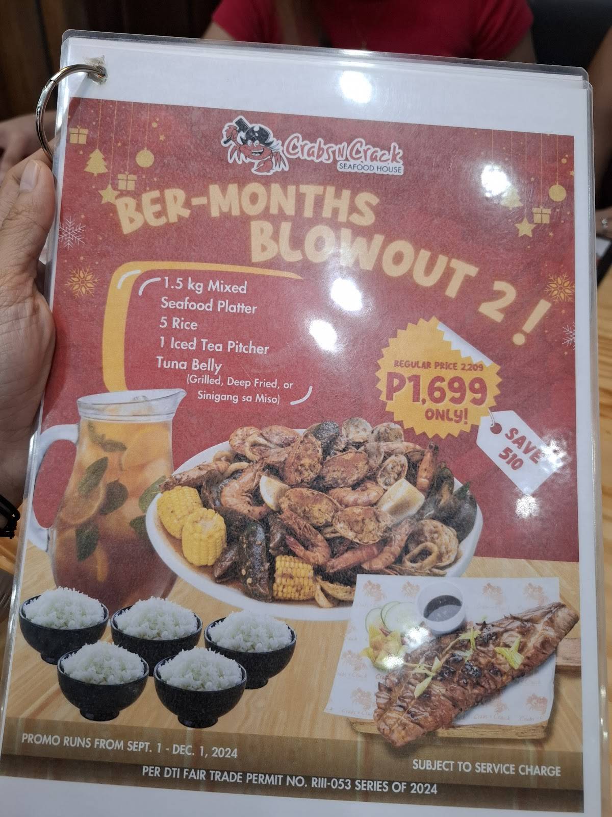 Menu at Crabs N Crack - Timog Friendship restaurant, Angeles