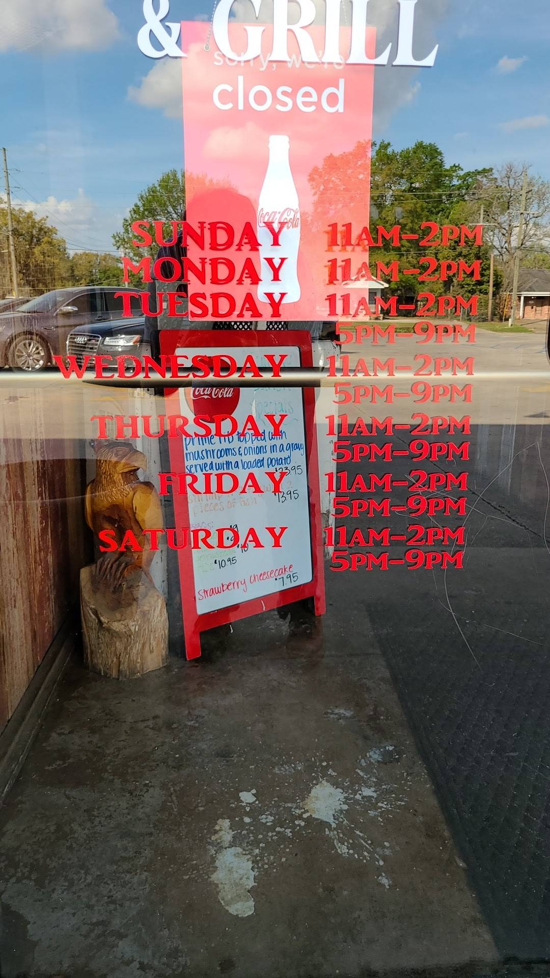 Menu at Crawfish House & Grill, LLC restaurant, Opelousas