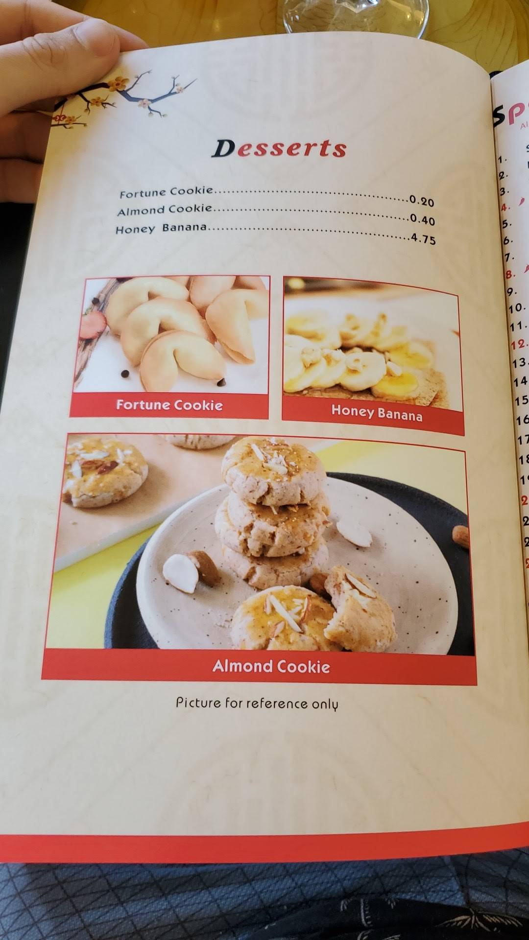 Menu at Sesame restaurant, Crestwood