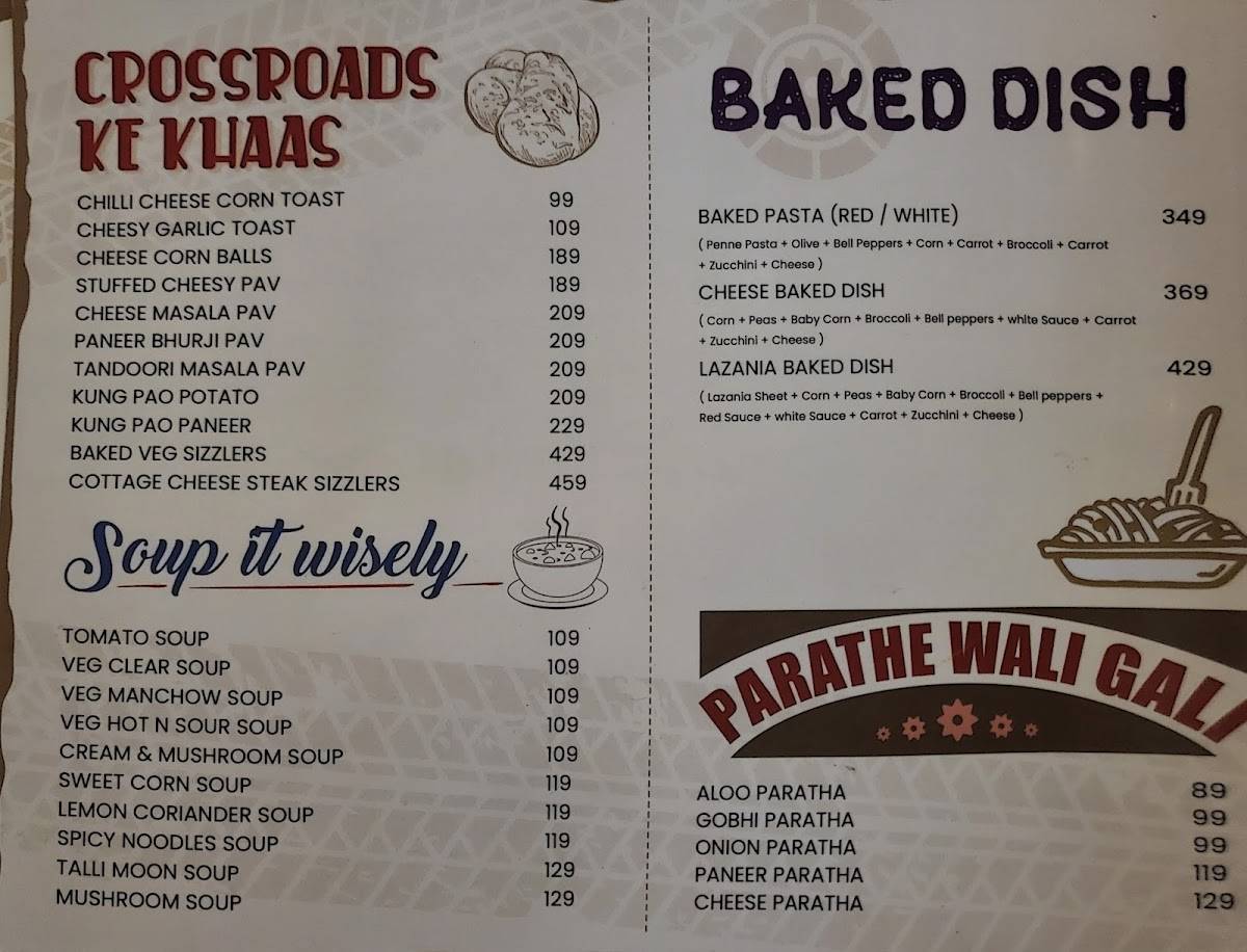 Menu at Crossroads Restaurant, Bhilai