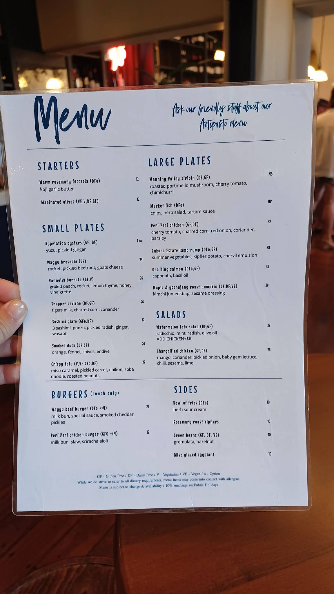 Menu at Customs House Hotel pub & bar, Newcastle