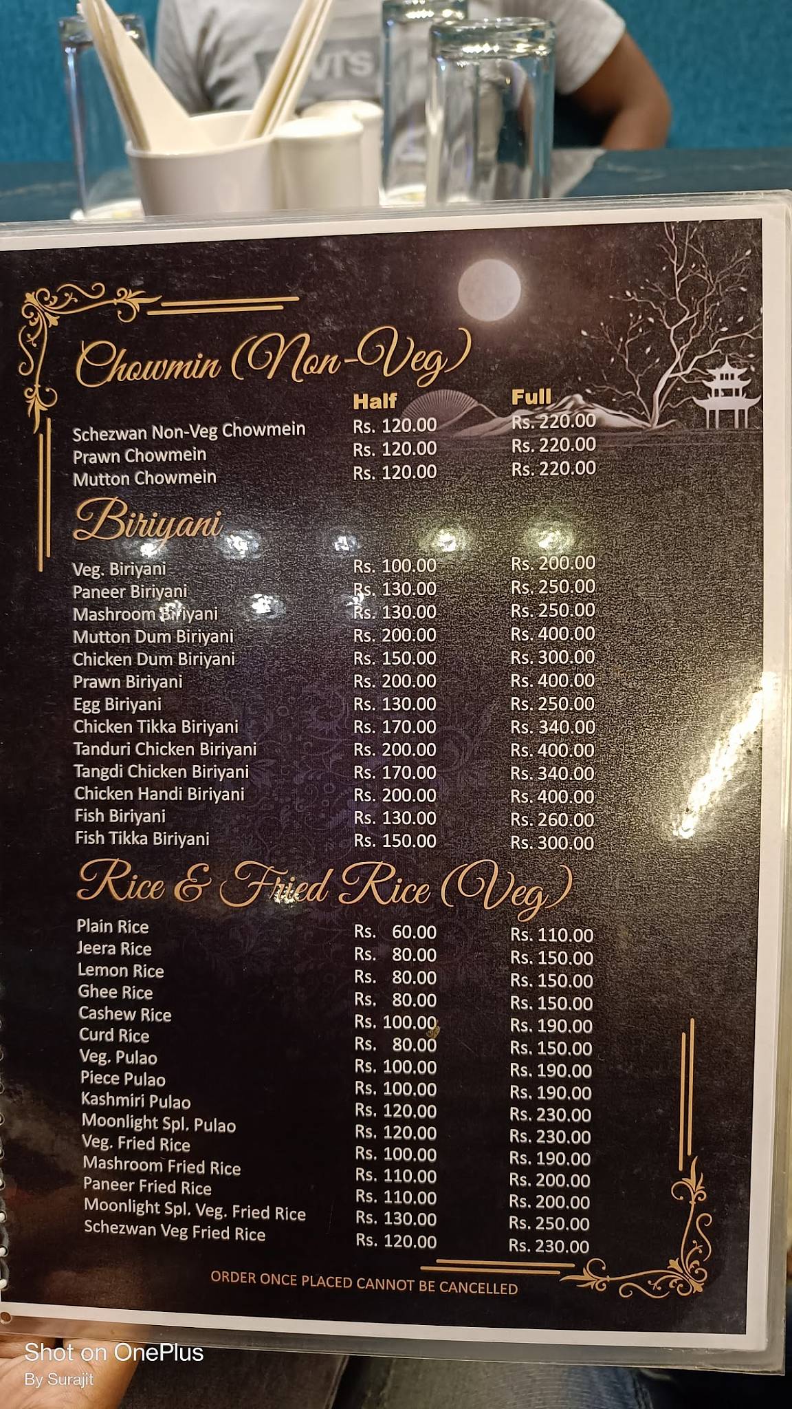 Menu at Moonlight Premium (Cafe & Restaurant), Cuttack