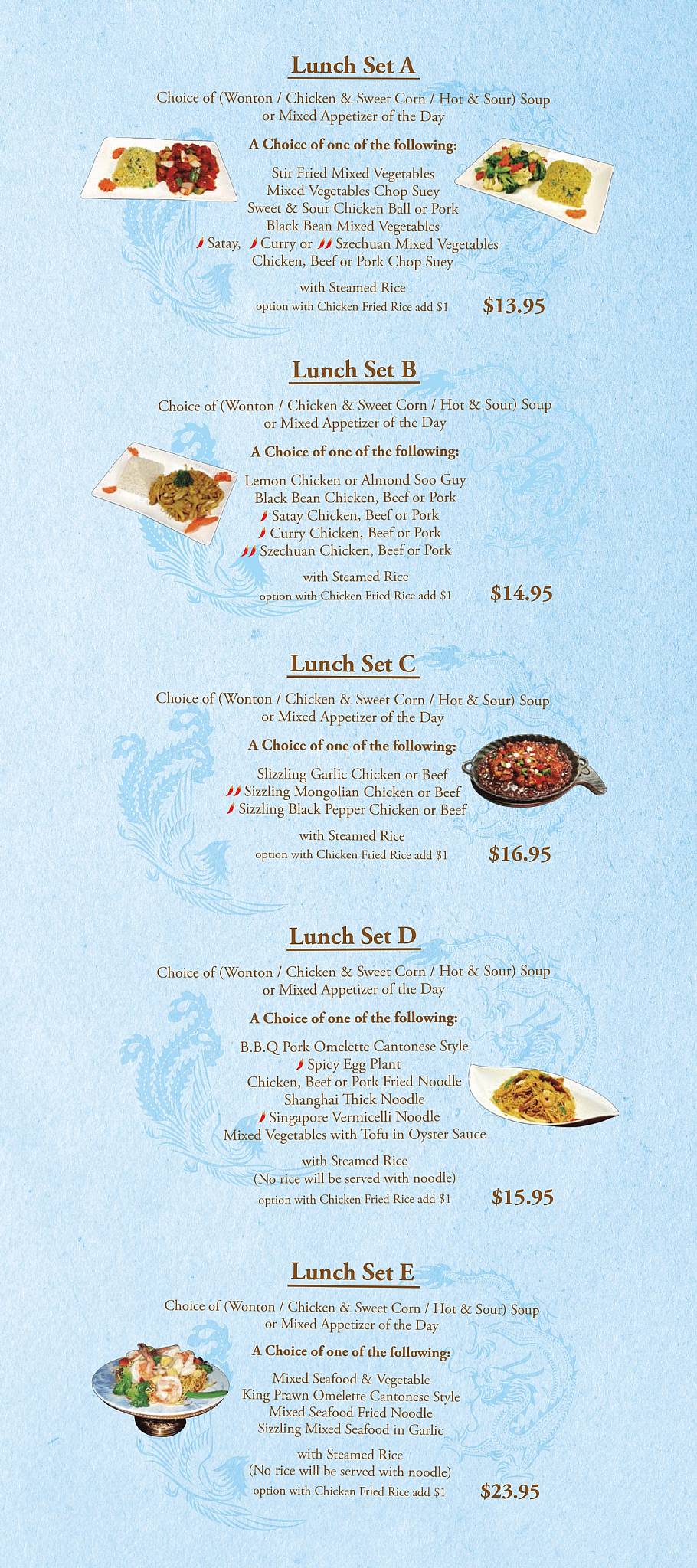 Menu at Cynthia's Chinese Restaurant - Thornhill, Vaughan, Bathurst St ...