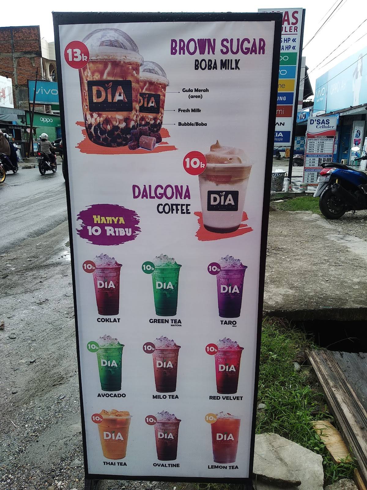 Menu at DIA THAI TEA, Indonesia