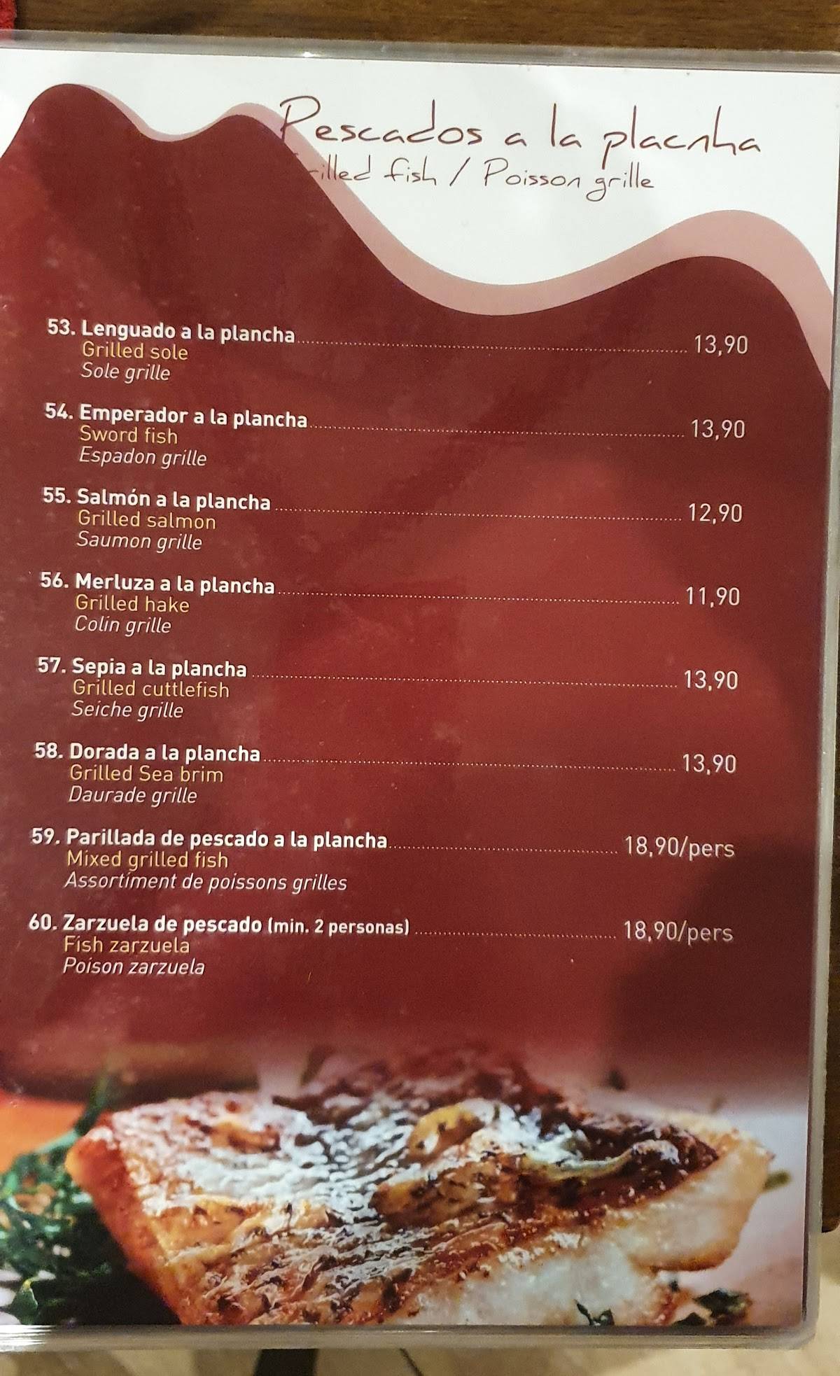 Menu at DRACULA Restaurant & Bar, Calp, Av. del Port