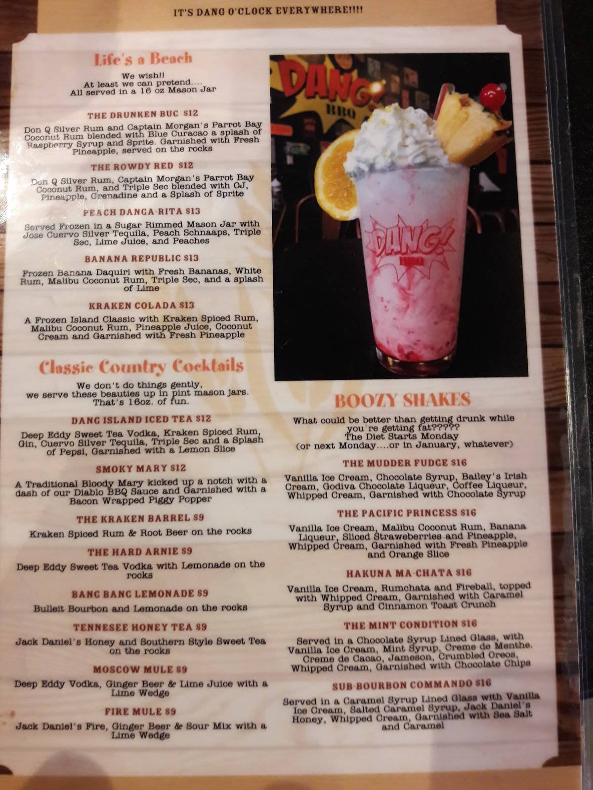 Menu at Dang BBQ, Islip