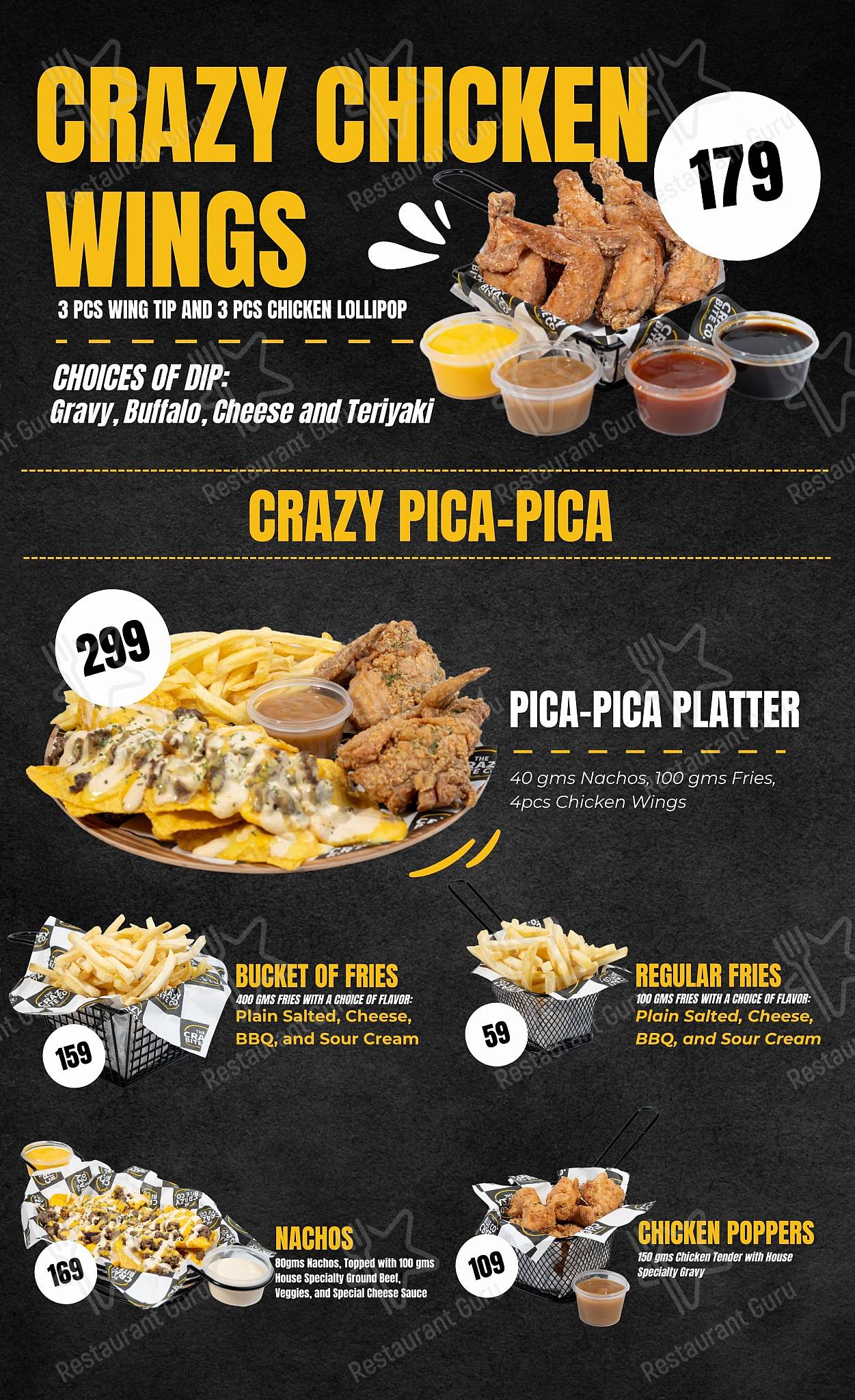Menu at The Crazy Bite Co. Sky Cafe, Davao City