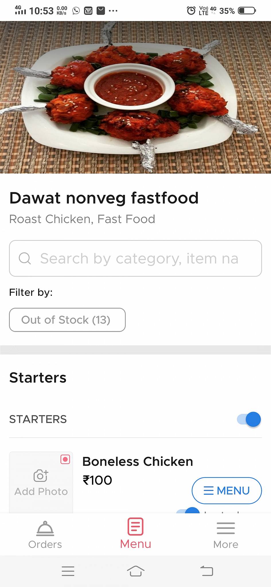 Menu at Davat nonveg restaurant, Junagadh, shop no 1 &2
